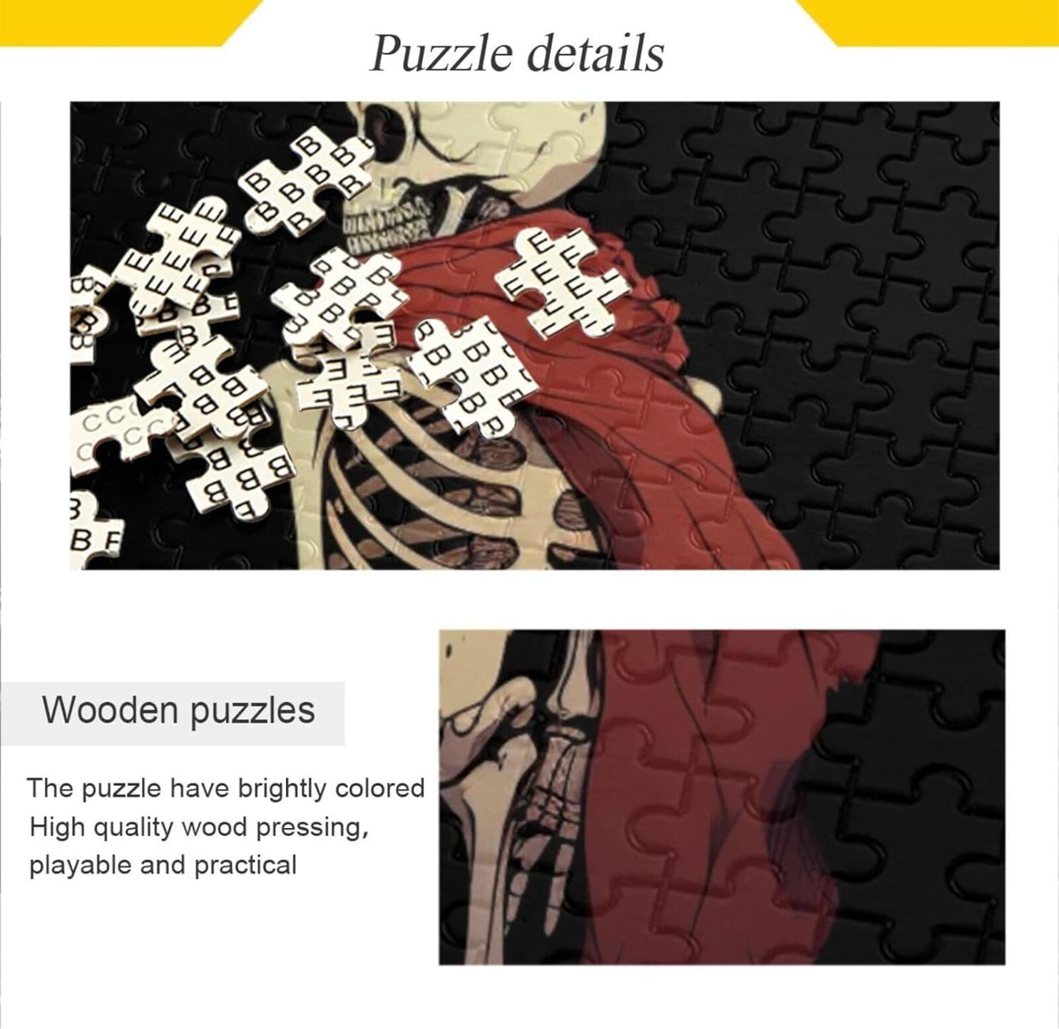 Jigsaw Puzzle Red Cape Skull 1000 Pieces, Zigsaw with Alphabet ...