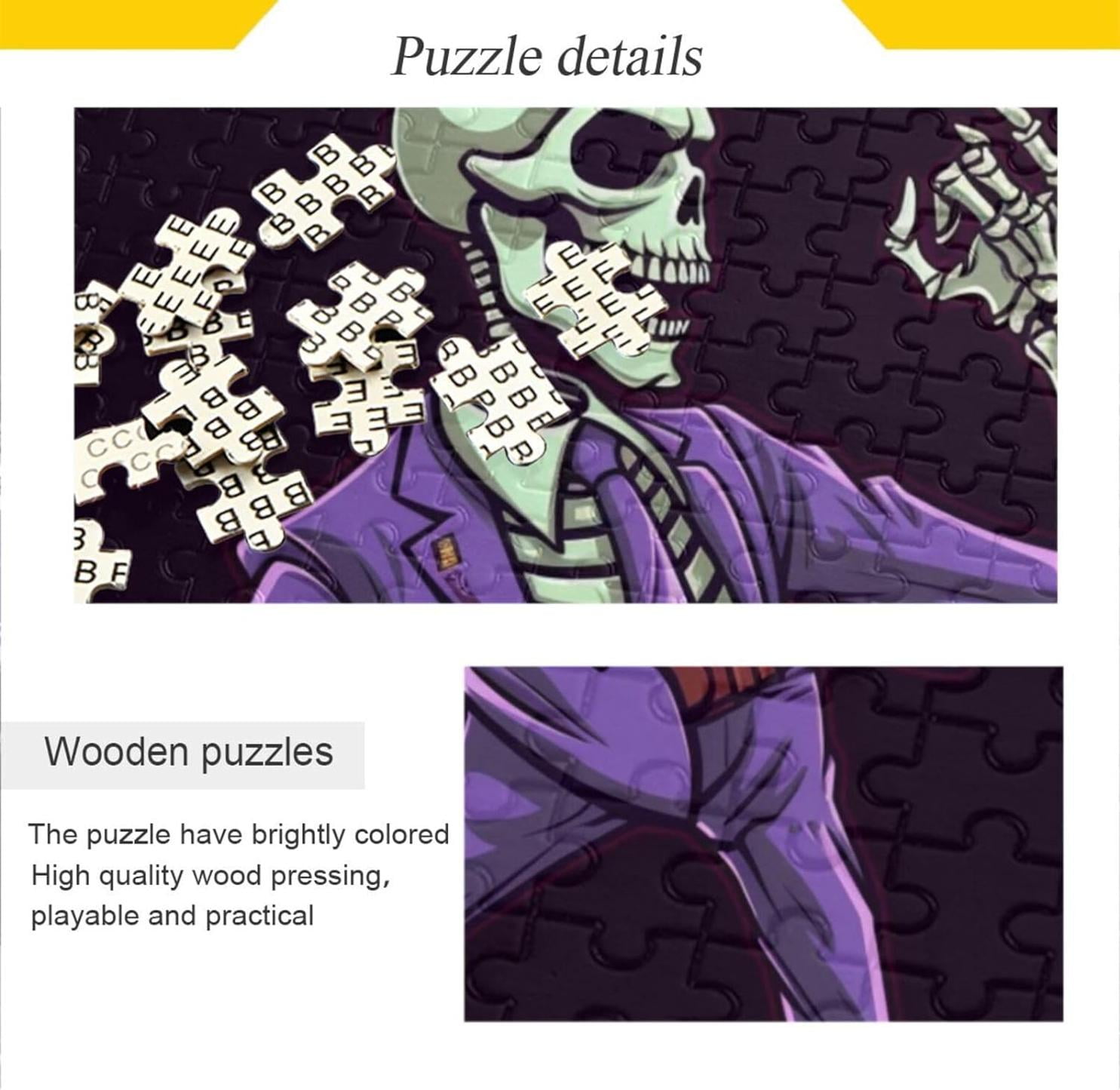 Jigsaw Puzzle Skull Purple Suit 1000 Pieces, Zigsaw with Alphabet ...