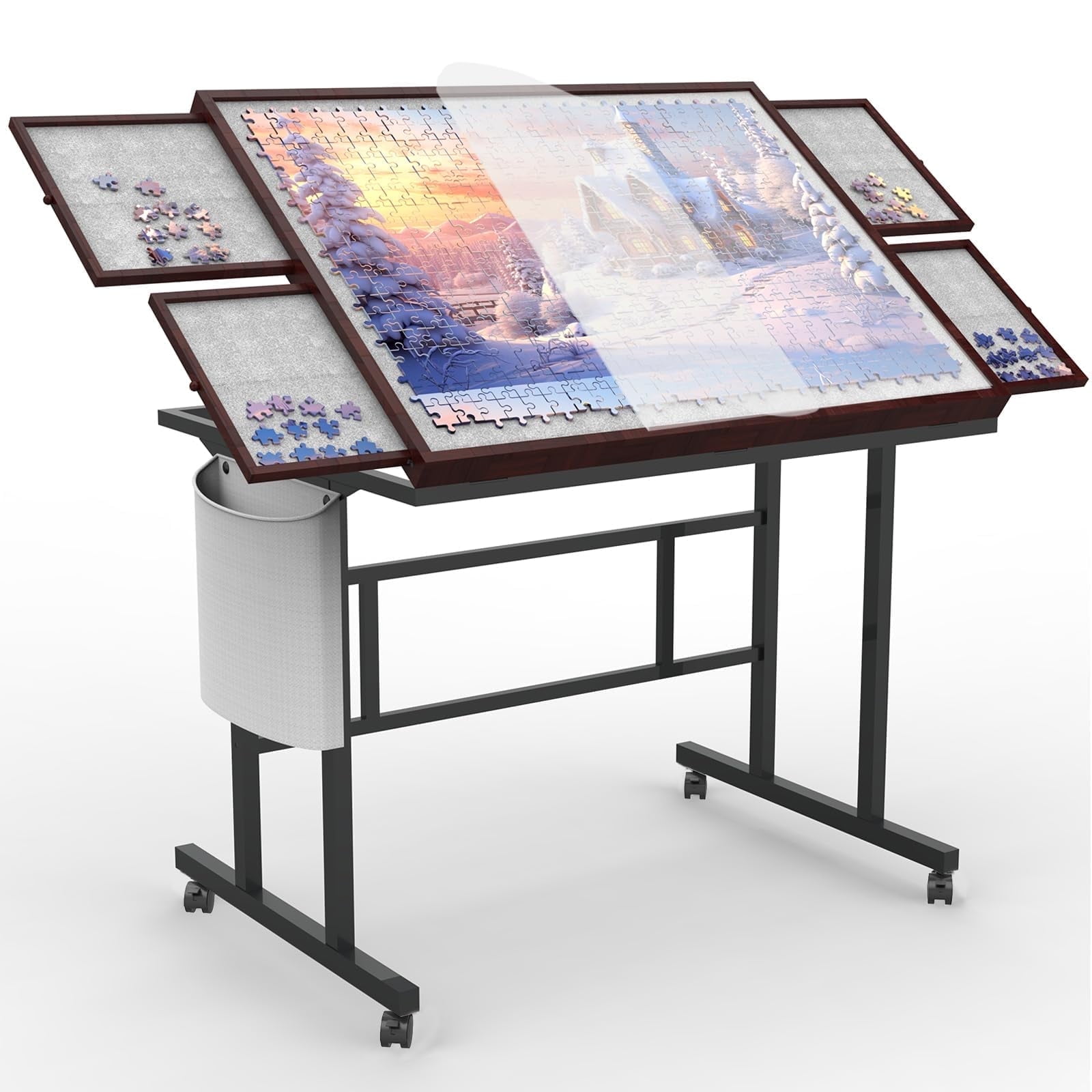 G TALECO GEAR Jigsaw Puzzle Table 1500 Pieces, Puzzle Board with ...