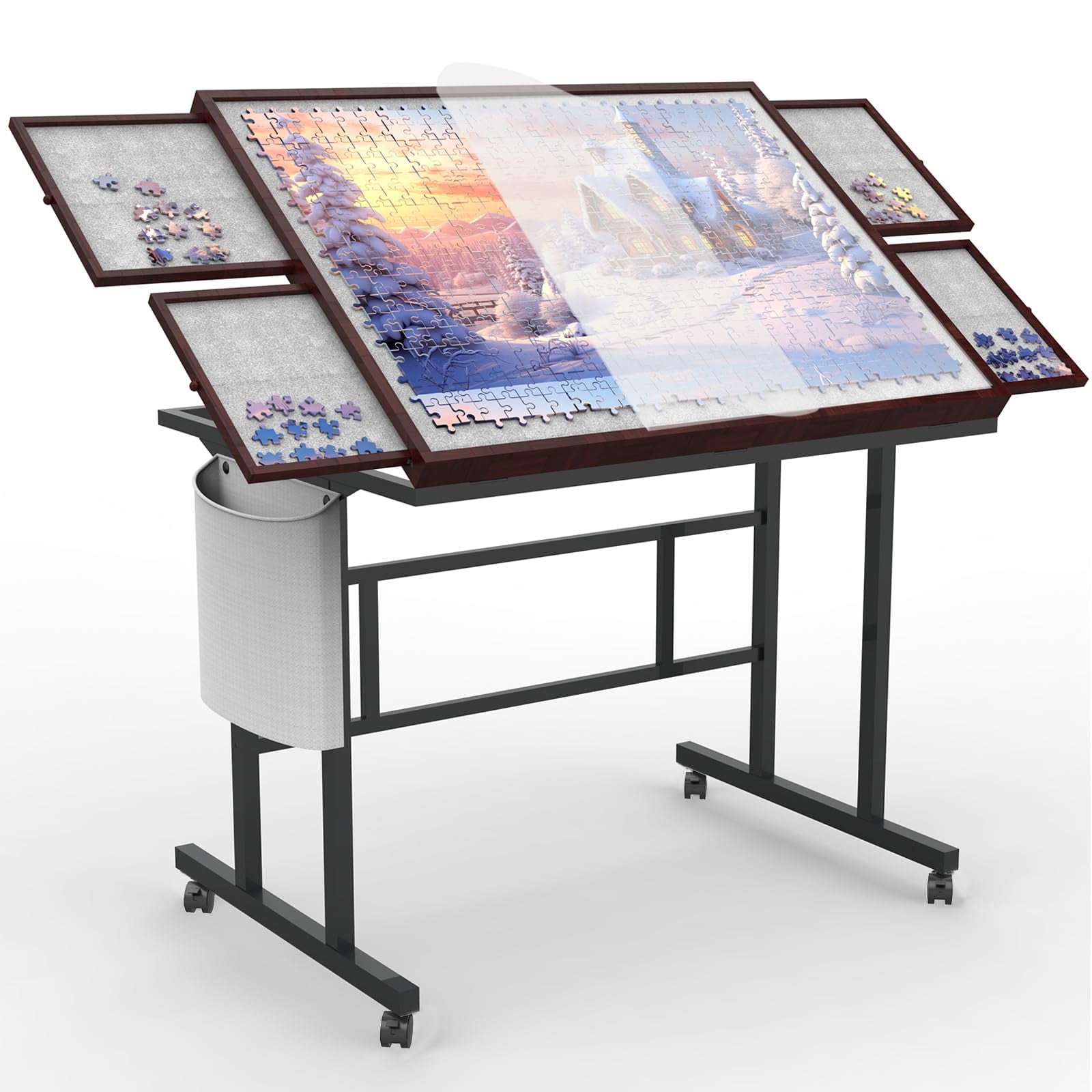 G TALECO GEAR Jigsaw Puzzle Table 1500 Pieces, Puzzle Board with ...