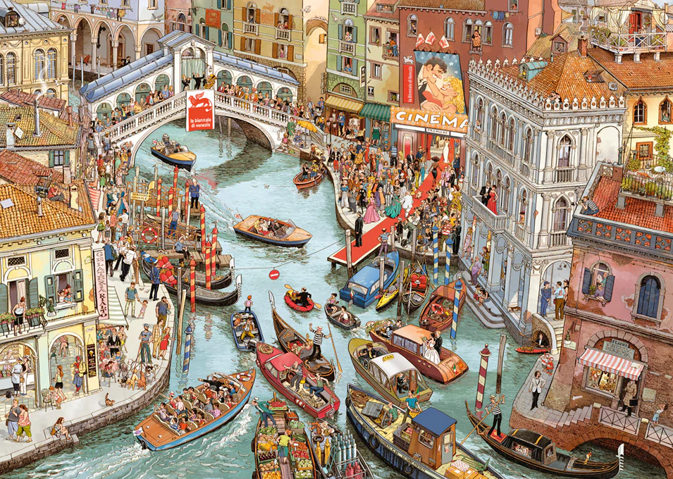 Jigsaw Puzzle for Adults 1000 Piece O Sole Mio! Wooden Puzzles 29.5 X ...