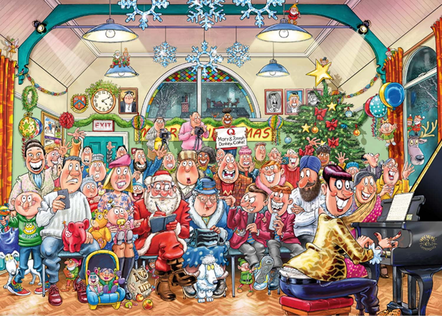 Jigsaw Puzzle for Adults 1000 Piece Wasgij Christmas 16: The Christmas ...