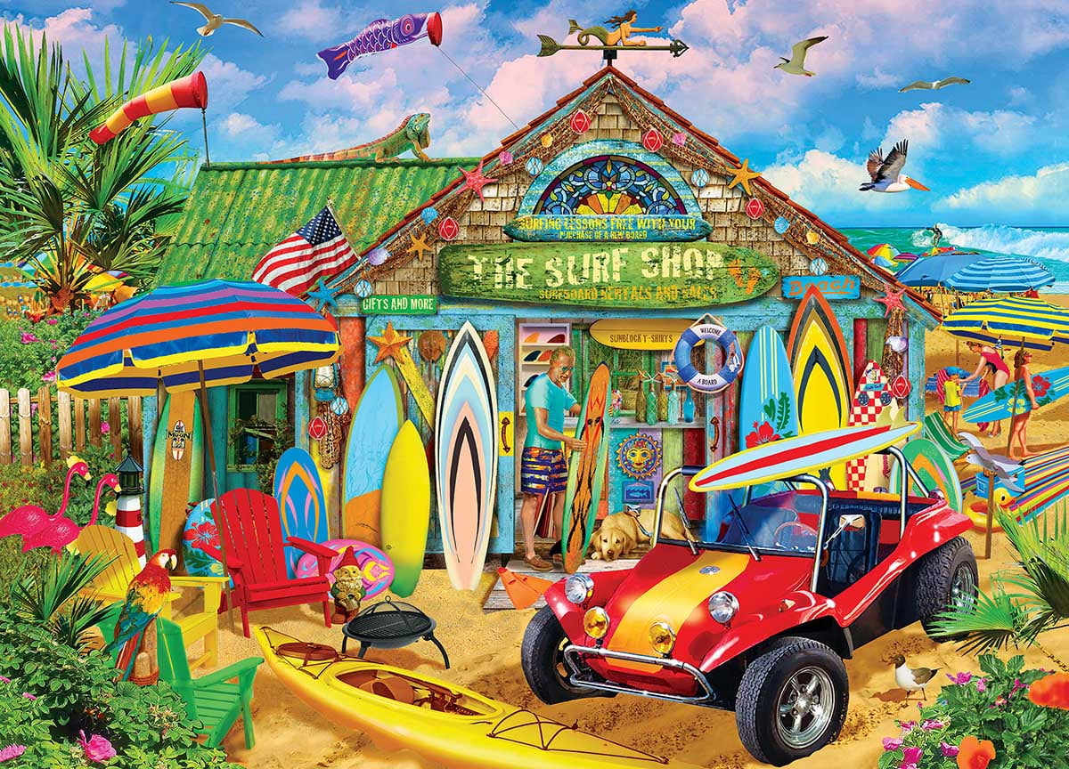 Jigsaw Puzzle for Adults 300 Piece Beach Time Fun Wooden Puzzles 15.7 X ...