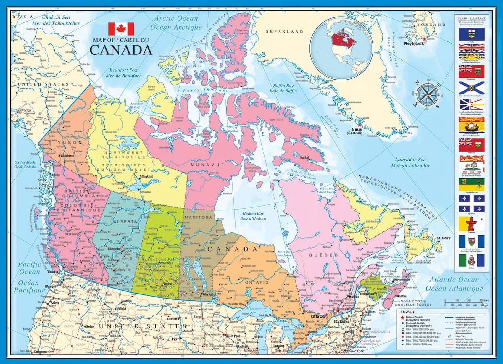 Jigsaw Puzzle for Adults 300 Piece Map of Canada Wooden Puzzles 15.7 X ...