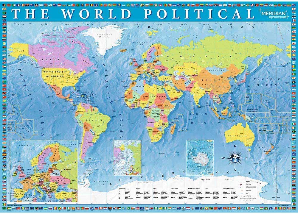 Jigsaw Puzzle for Adults 300 Piece Political Map Of The World Wooden ...
