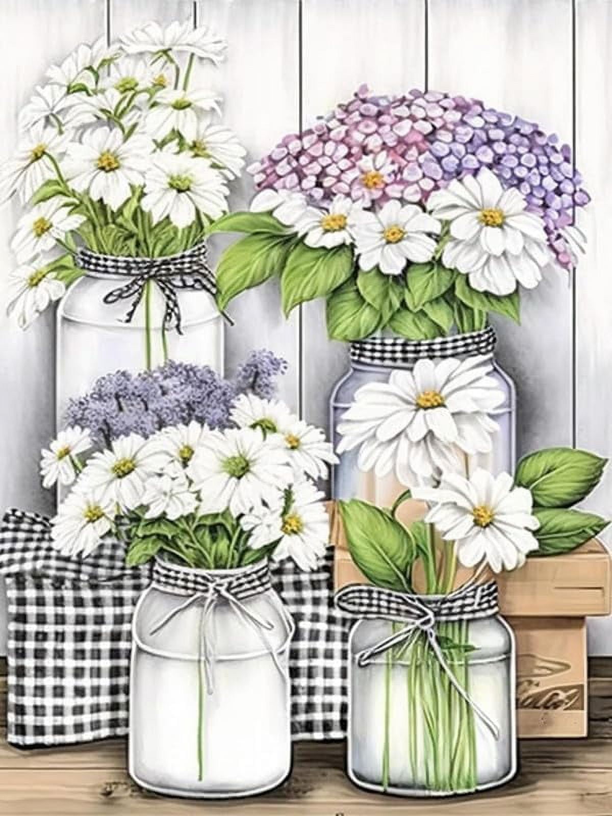 Jigsaw Puzzle for Adults, Daisy Flowers Vase Challenging Educational ...