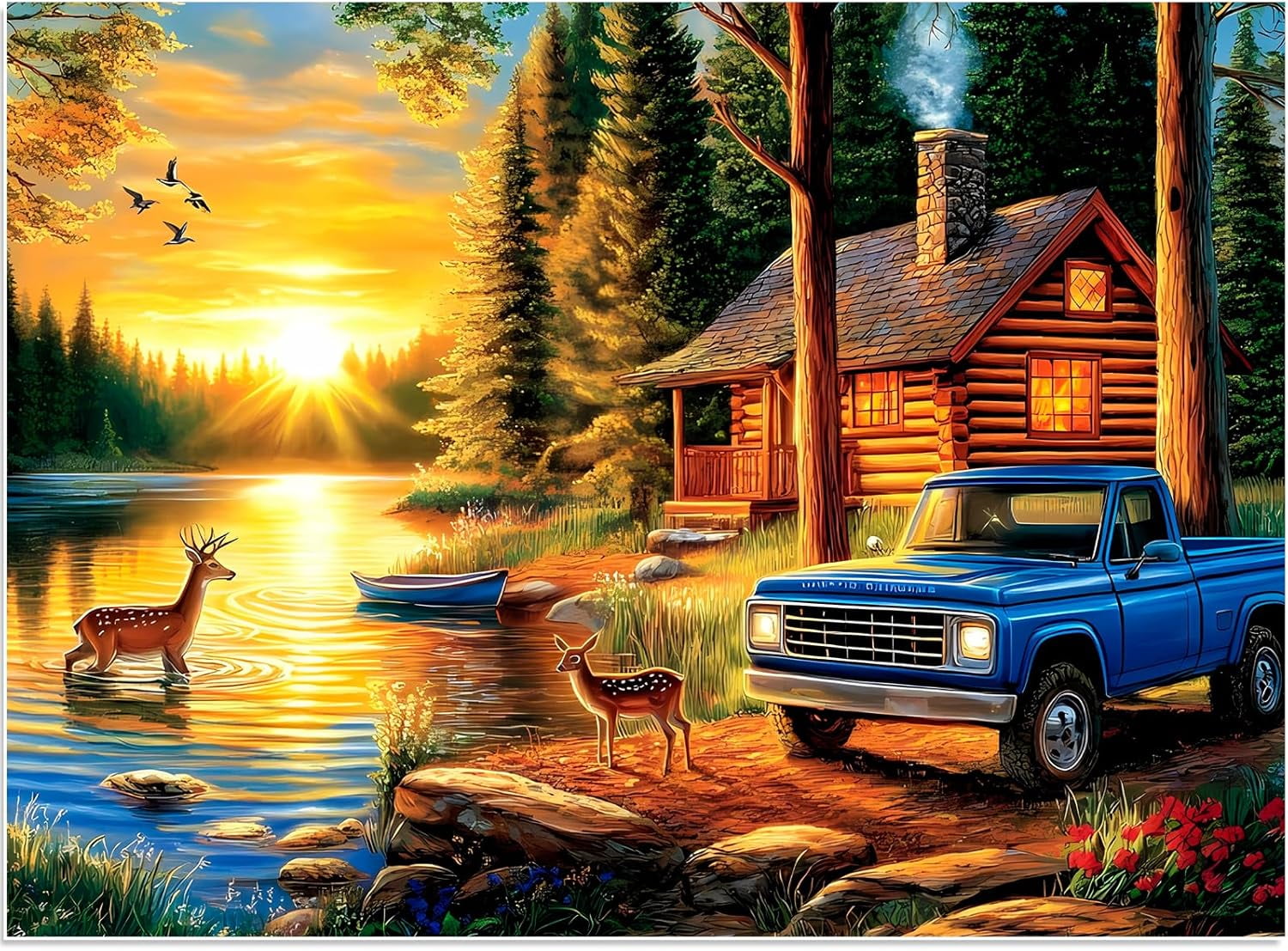 Jigsaw Puzzle for Adults, Deer Forest Puzzles 500 Piece for Adults Fit ...