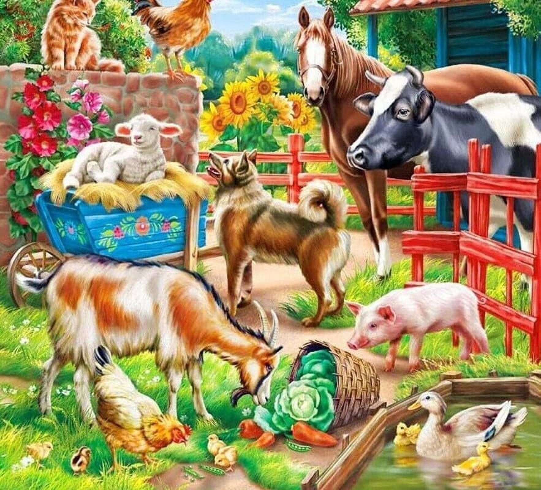 Jigsaw Puzzle for Adults, Farm Animals Challenging Educational Fun ...