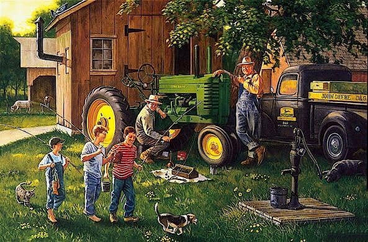 Jigsaw Puzzle for Adults, Farm Tractor Repair Challenging Educational ...