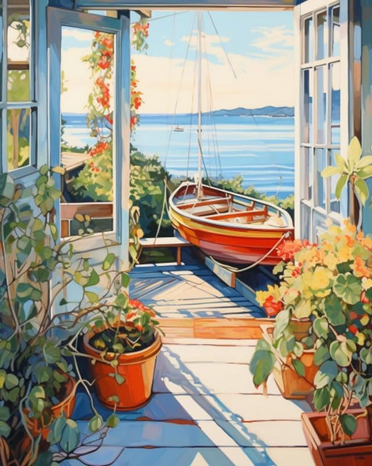 Jigsaw Puzzle for Adults - Flowers Seaside Scenery Challenging ...