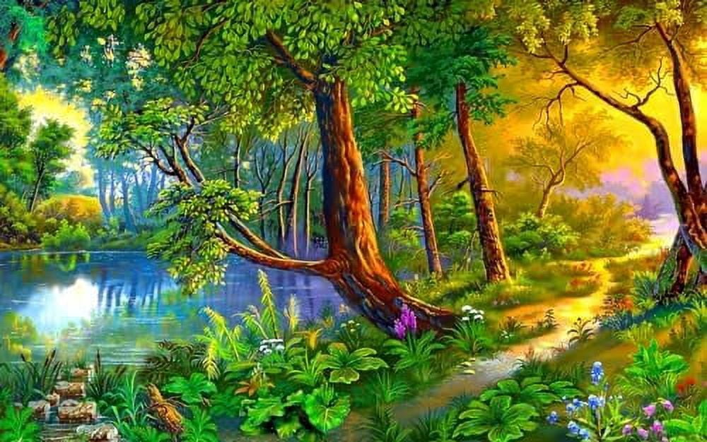 Jigsaw Puzzle for Adults, Forest Landscape Challenging Educational Fun ...