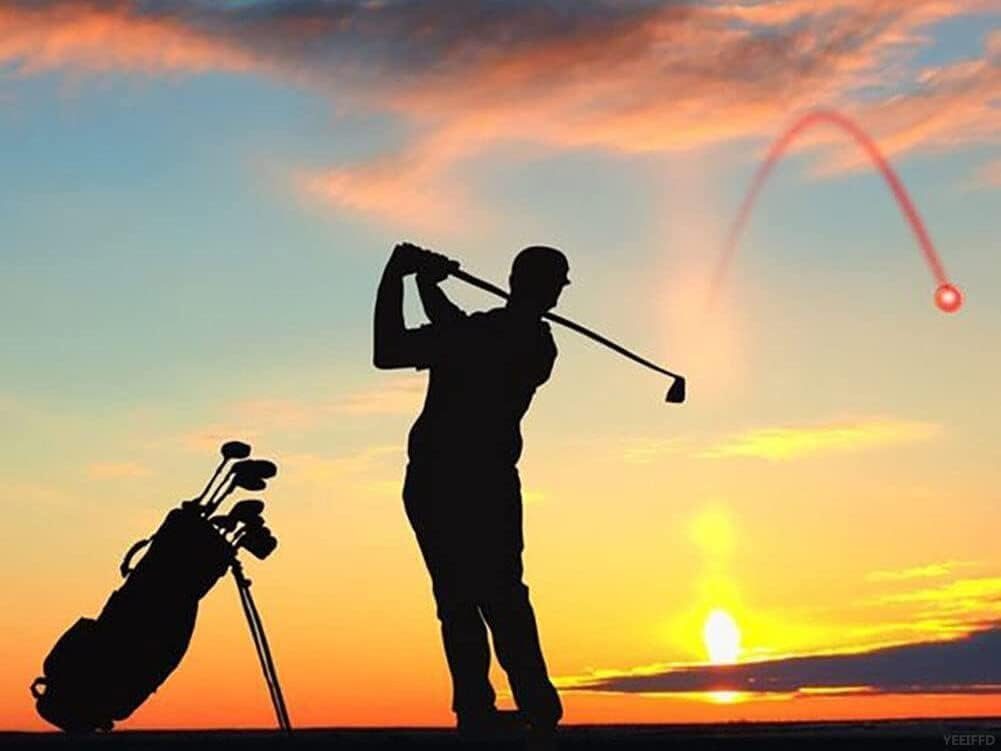 Jigsaw Puzzle for Adults, Golf at Sunset Challenging Educational Fun ...