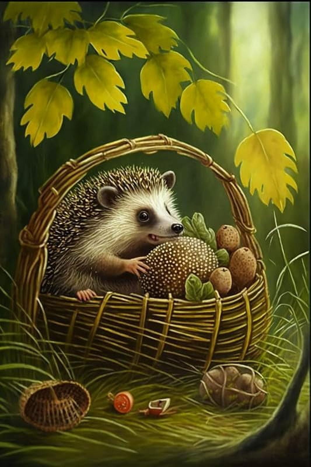 Jigsaw Puzzle for Adults, Hedgehogs in A Bamboo Basket Challenging ...