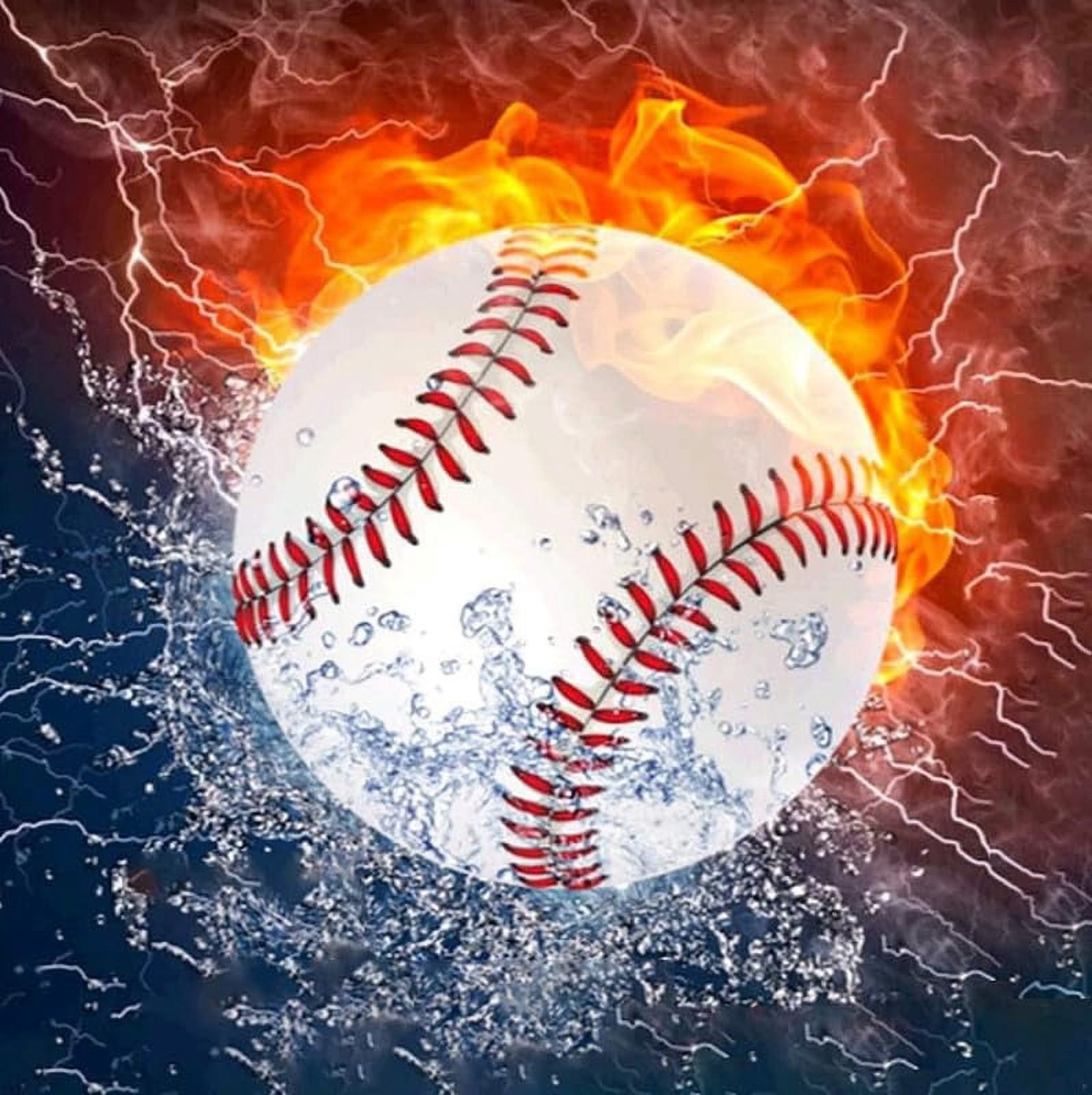 Jigsaw Puzzle for Adults, Ice and Fire Baseball Challenging Educational ...