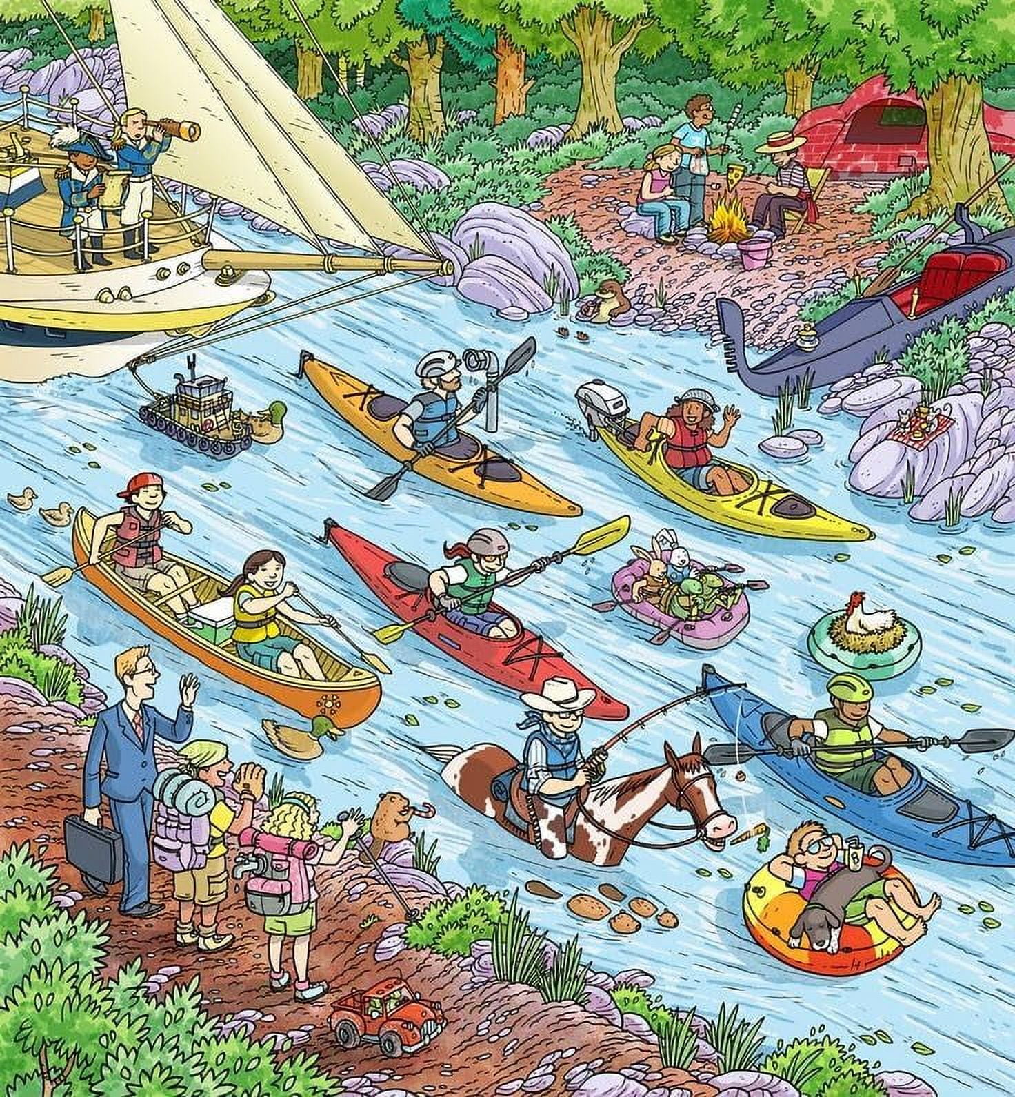 Jigsaw Puzzle for Adults, Inflatable Raft Race Challenging Educational ...