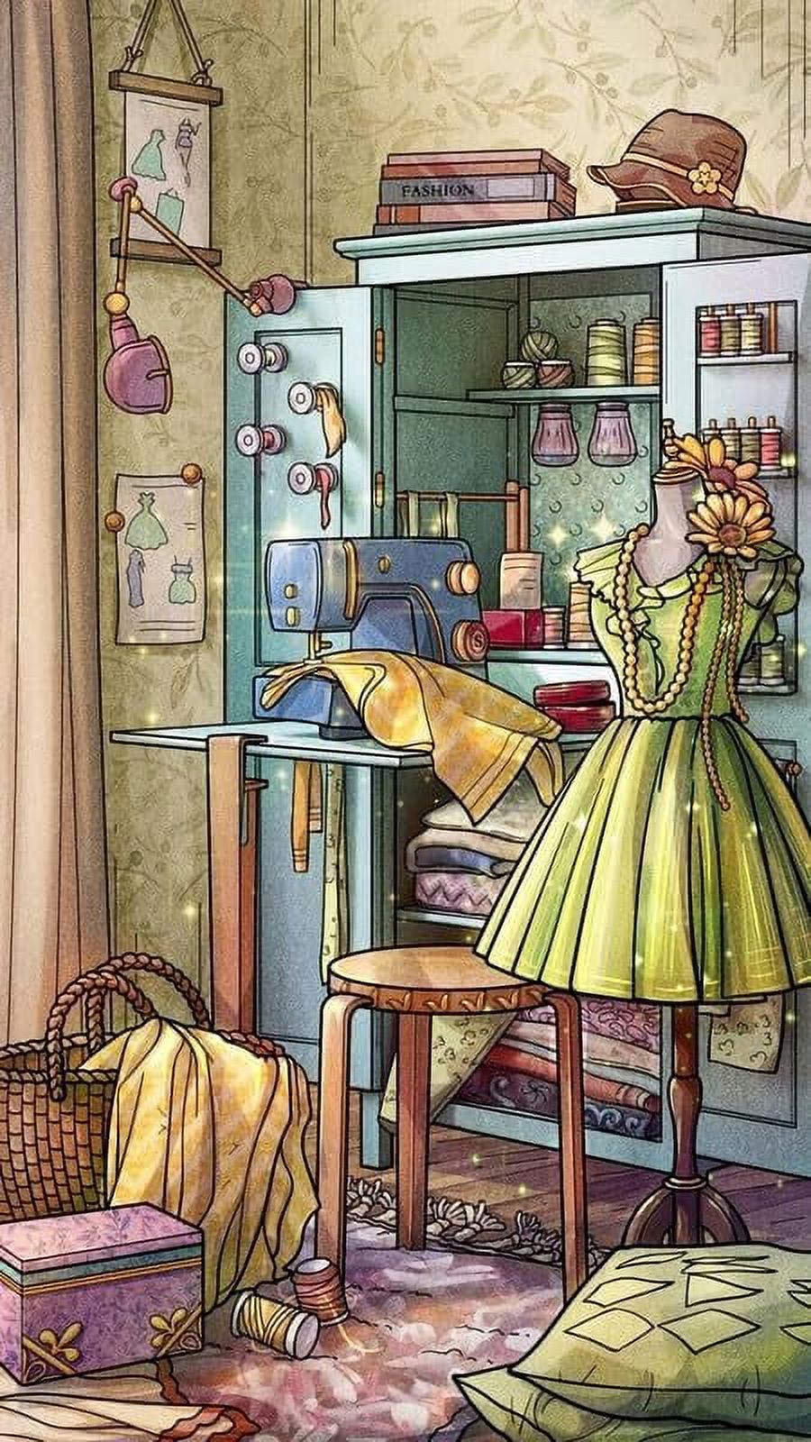 Jigsaw Puzzle for Adults, Sewing Clothes Shop Challenging Educational ...
