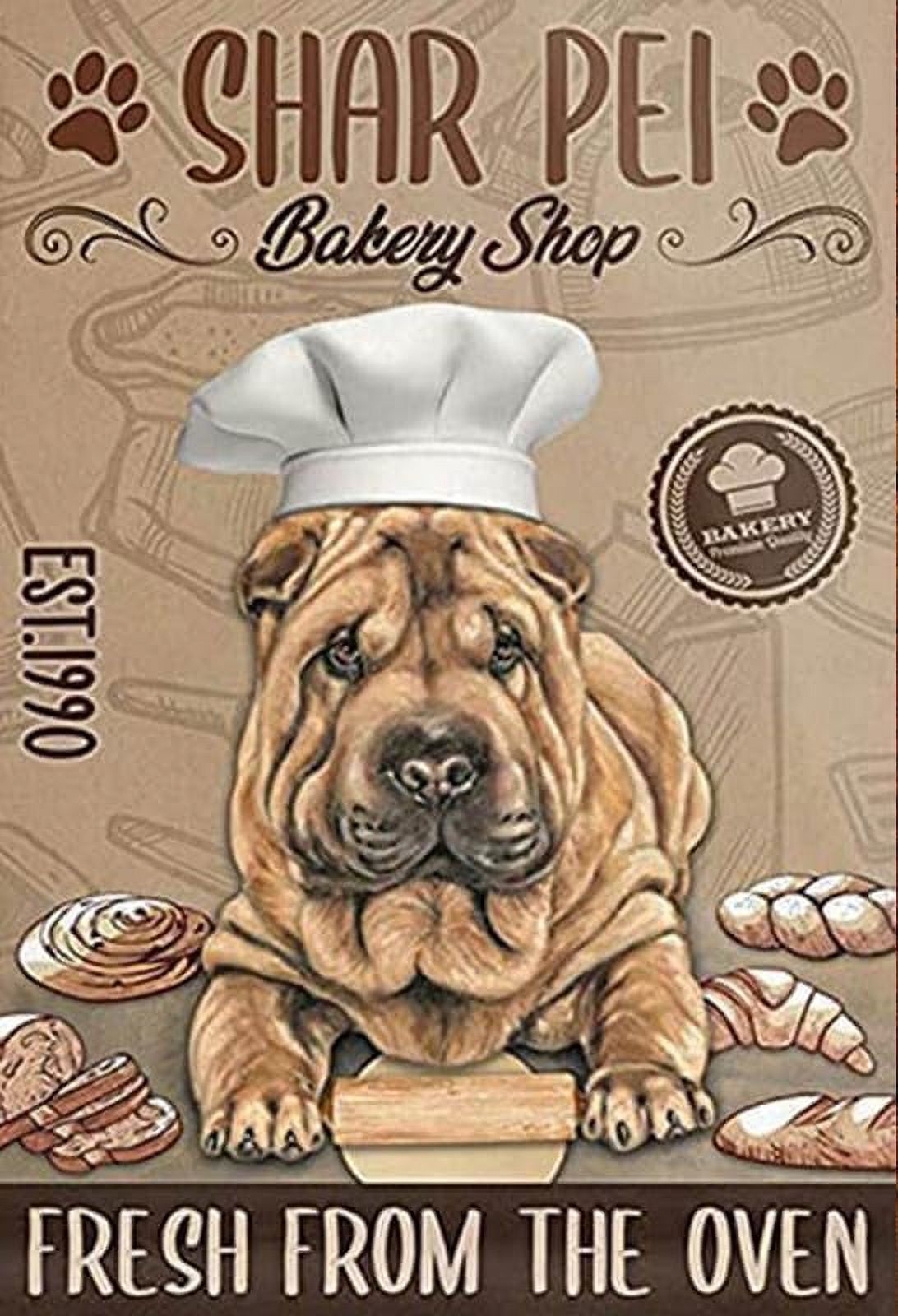Jigsaw Puzzle for Adults, Shar Pei Dog Bakery Shop Challenging ...