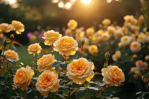 Jigsaw Puzzle for Adults, Yellow Roses in The Garden Challenging ...