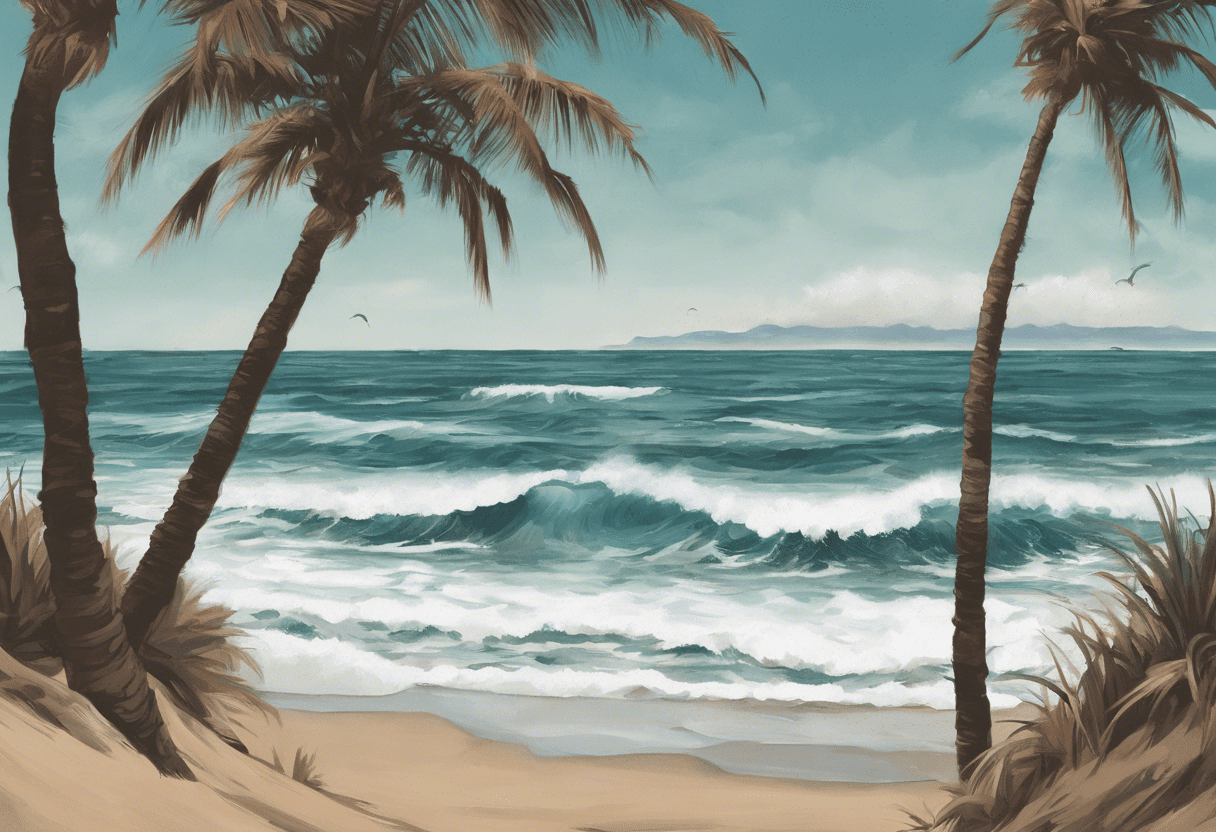 Jigsaw Puzzles 1000 Pieces for Adults - Coastal Palm Trees & Ocean ...