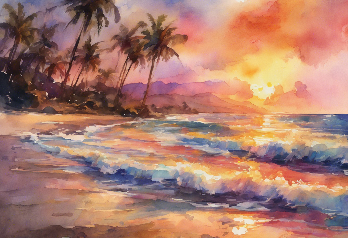 Jigsaw Puzzles 1000 Pieces for Adults - Coastal Sunset Palm Trees ...