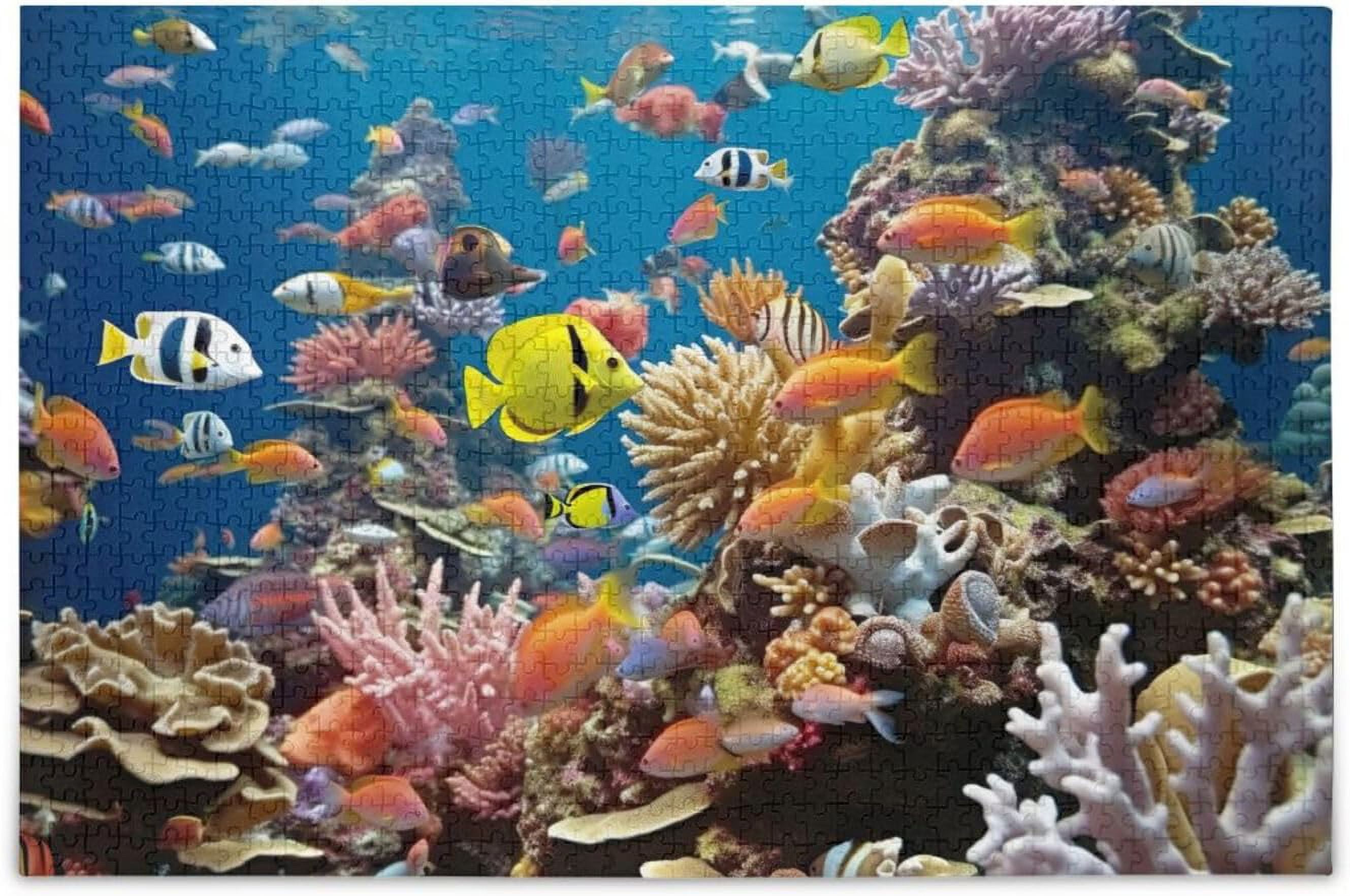 Jigsaw Puzzles 1000 Pieces for Adults, Colorful Fish Kid's Teens ...