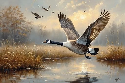 Jigsaw Puzzles 1000 Pieces for Adults Goose Flying,Goose Hunting,Geese ...