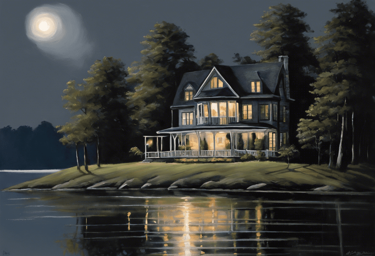 Jigsaw Puzzles 1000 Pieces for Adults - Lake House Night Landscape ...