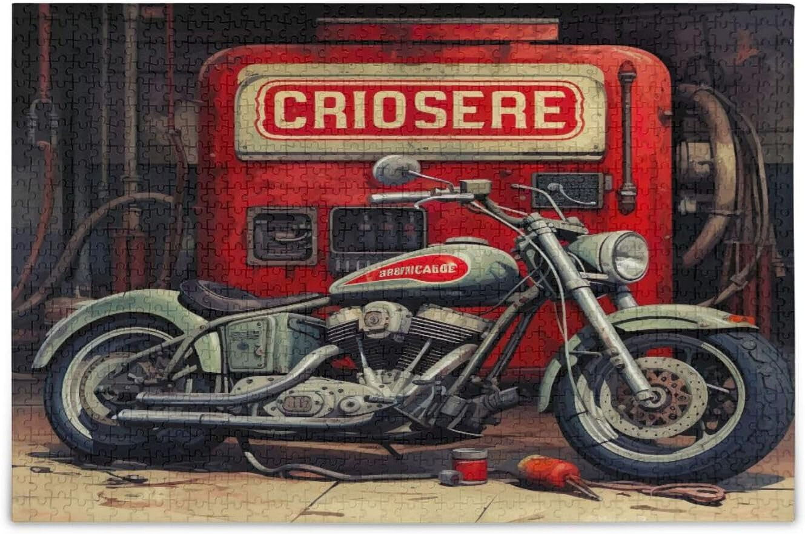 Jigsaw Puzzles 1000 Pieces for Adults, Motorcycle Kid's Teens ...