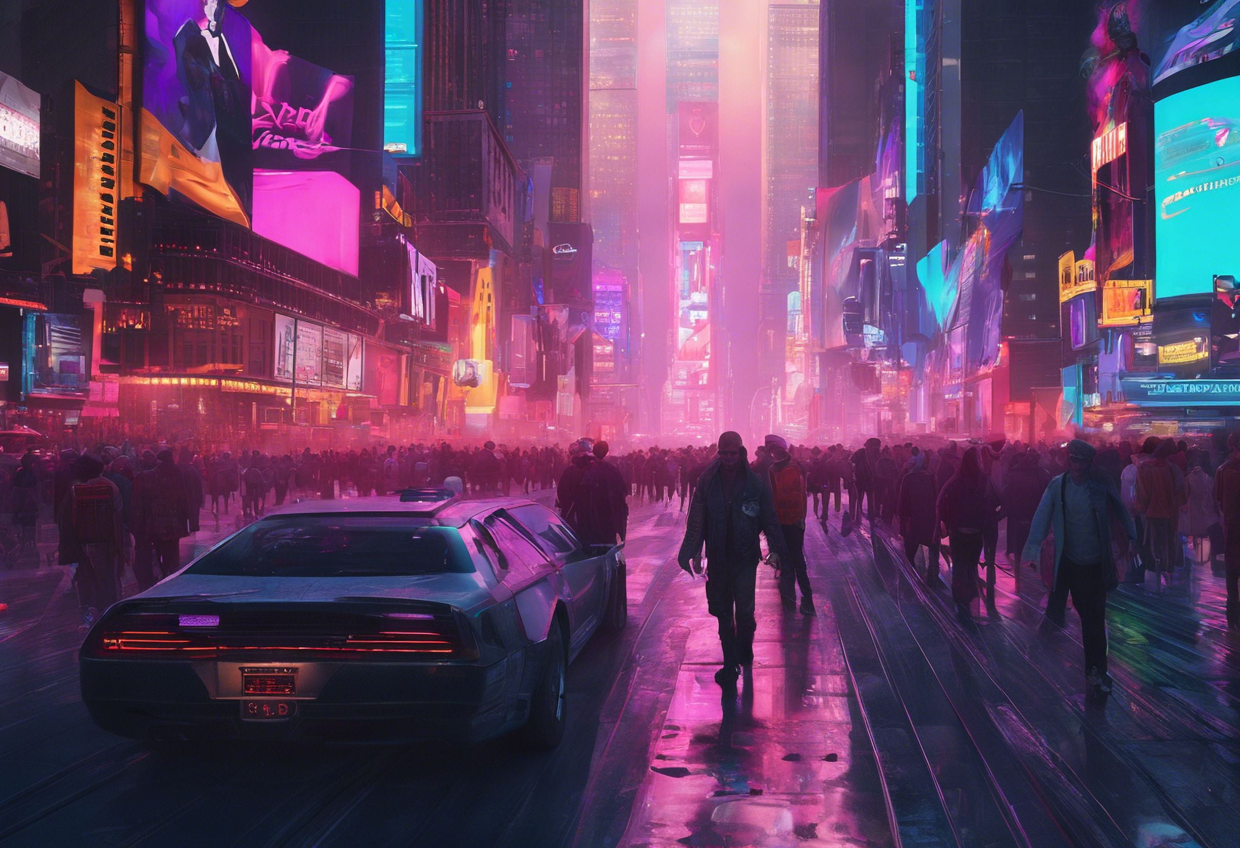 Jigsaw Puzzles 1000 Pieces for Adults - New York Cityscape - Cyberpunk ...