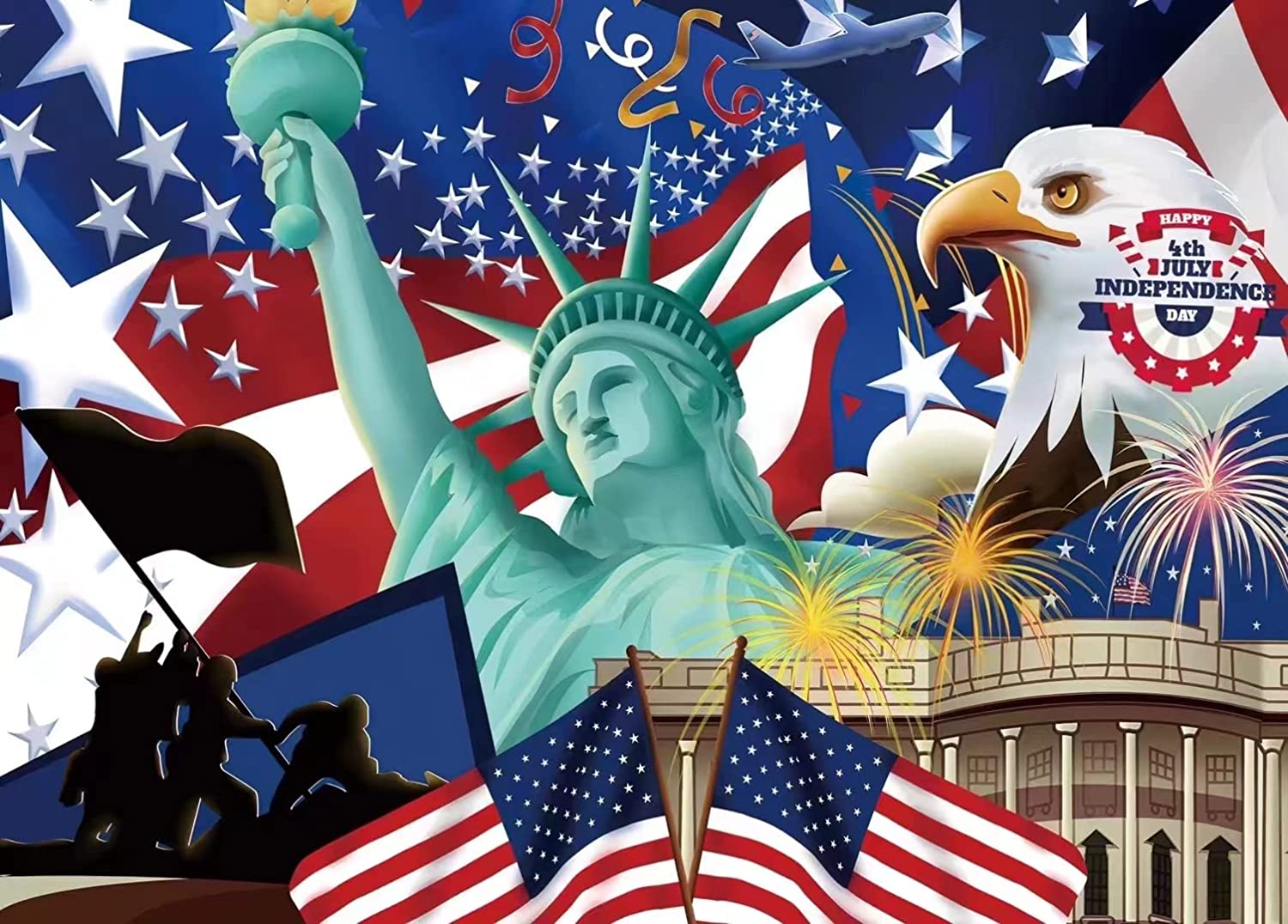 Jigsaw Puzzles 1000 Pieces for Adults,Patriotic Puzzle,4Th of July ...