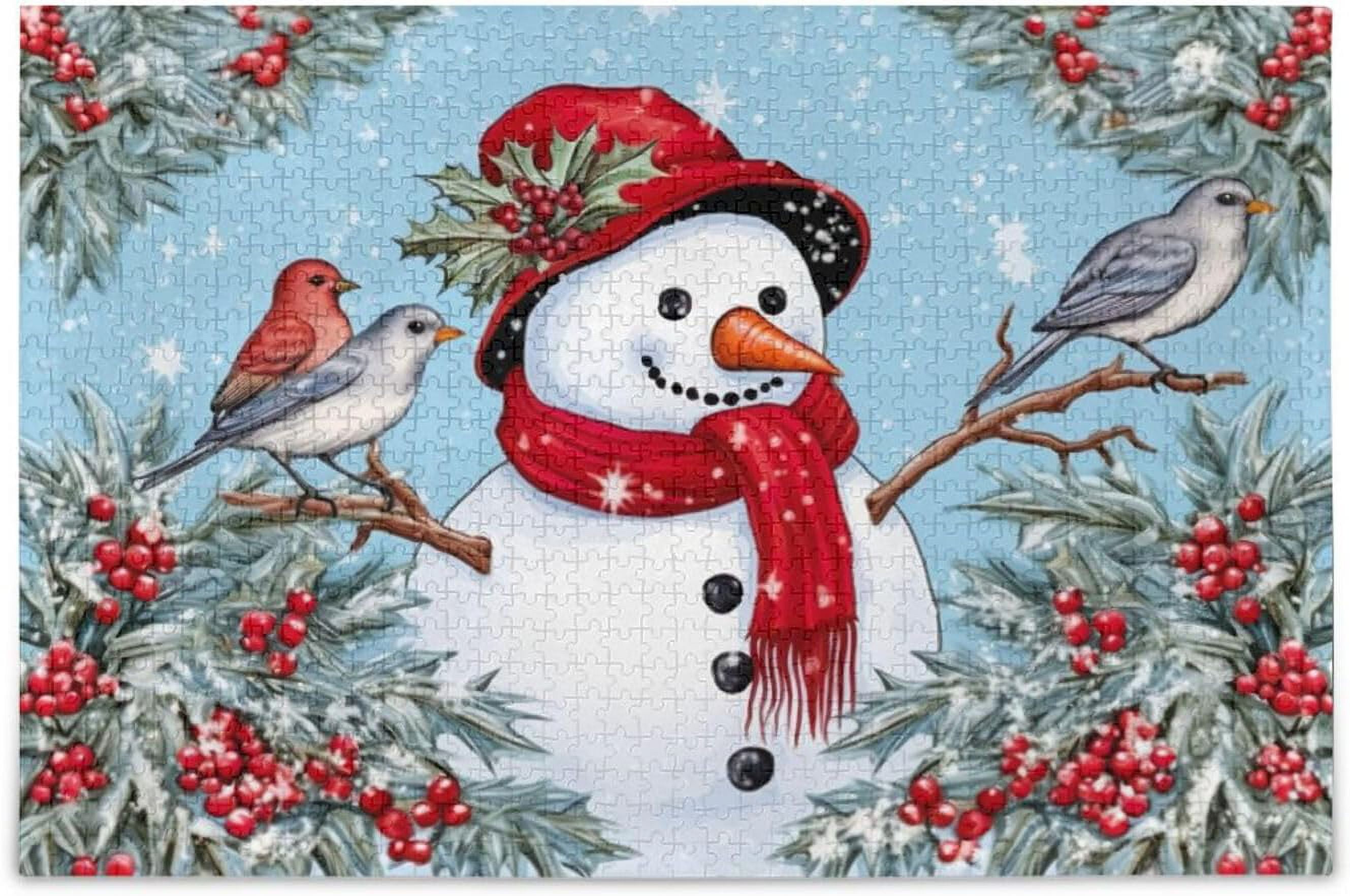 Jigsaw Puzzles 1000 Pieces for Adults, Snowman Birds Kid's Teens ...