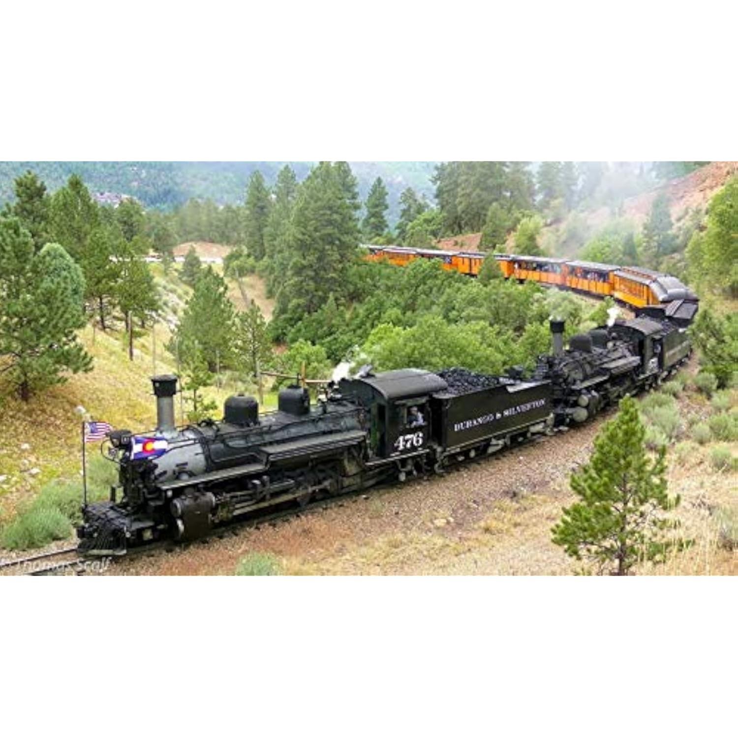 Jigsaw Puzzles 1000 Pieces for Adults - Train Landscape -Train Narrow ...