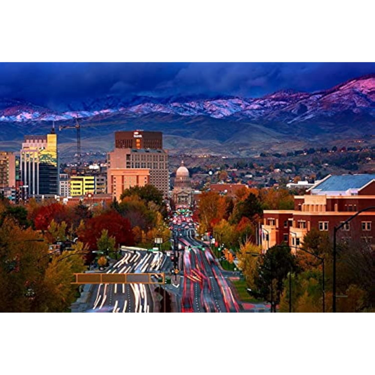 Jigsaw Puzzles 1000 Pieces Downtown Boise Idaho at Sunset for Adults ...