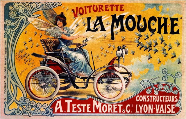 Jigsaw Puzzles 1000 Pieces Voiturette La Mouche Vintage French Nouveau ...