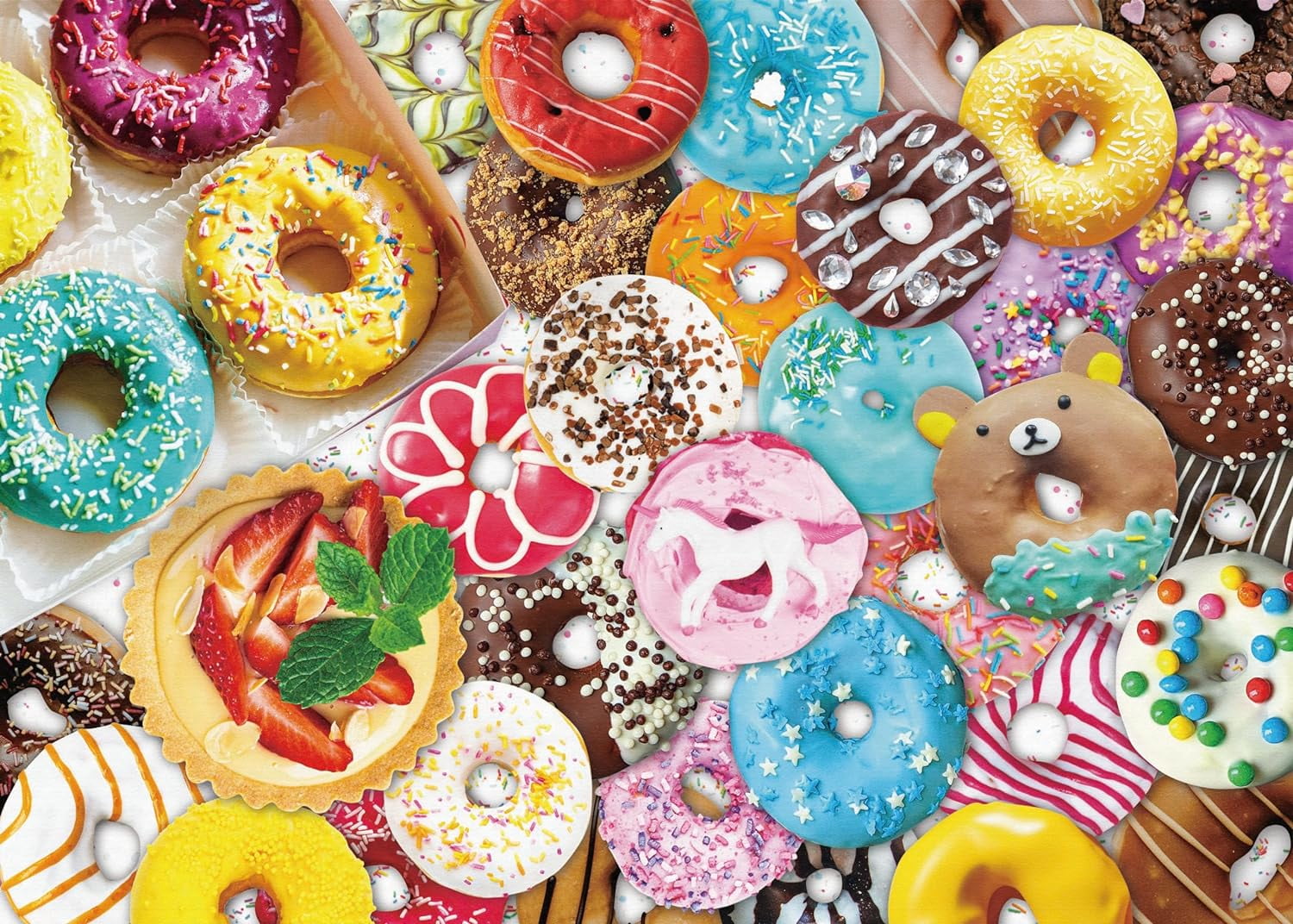 Jigsaw Puzzles 1000 Pieces for Adults, Families (Colorful Donuts ...