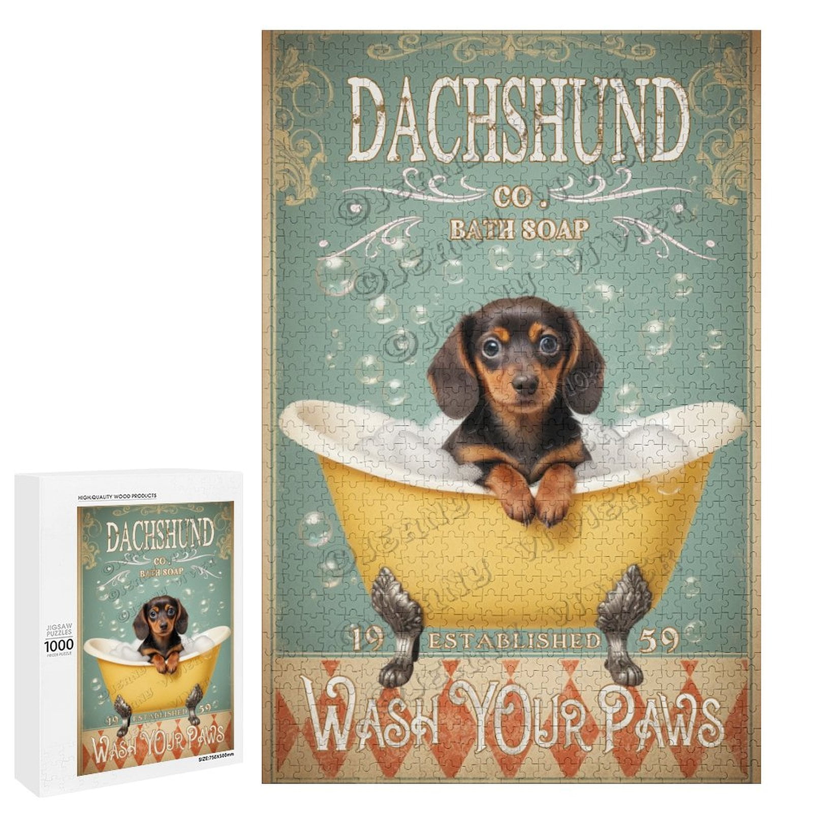 Jigsaw Puzzles 1000 Pieces for Adults, Families Dachshund 1000 Piece ...