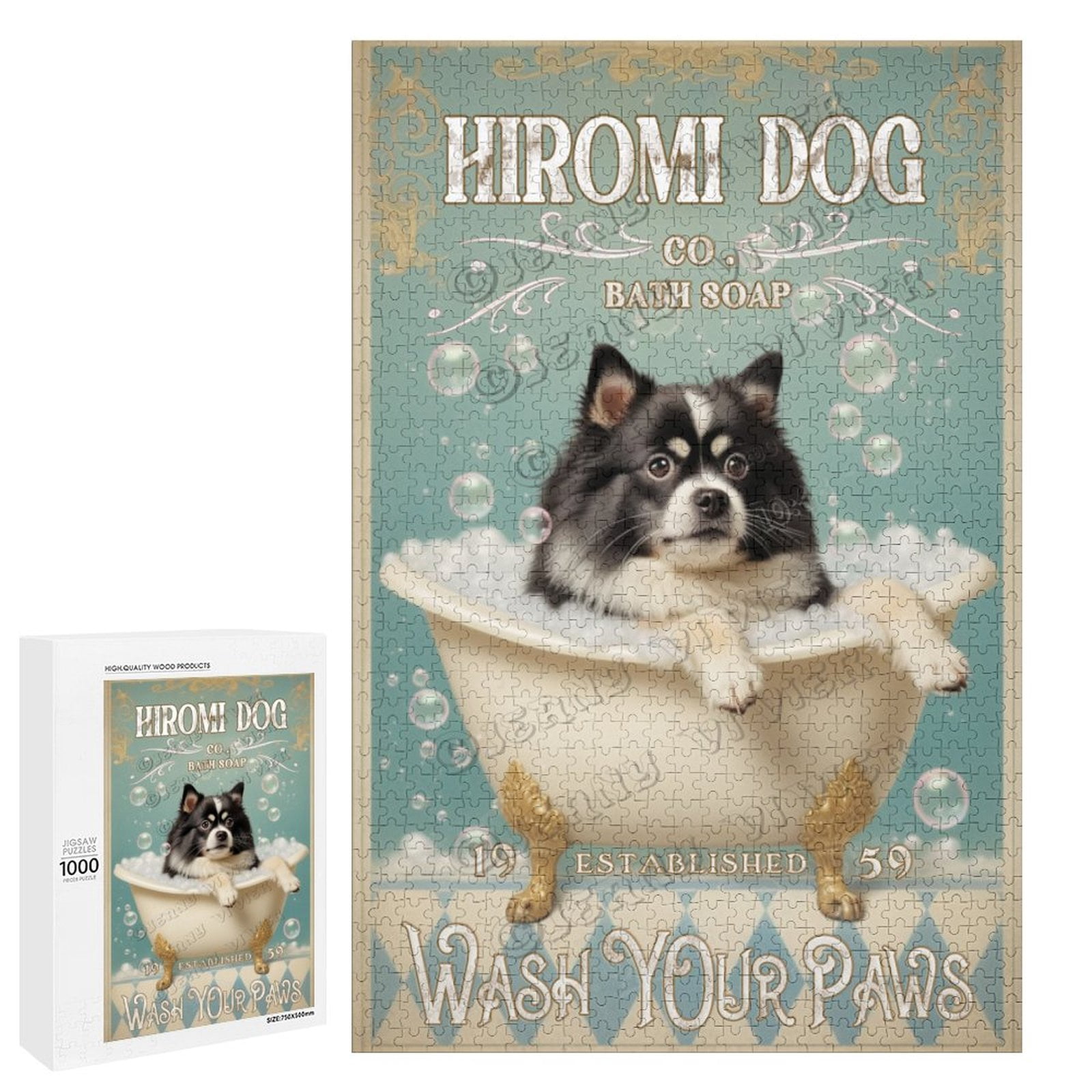 Jigsaw Puzzles 1000 Pieces for Adults, Families Hiromi Dog - 1000 Piece ...