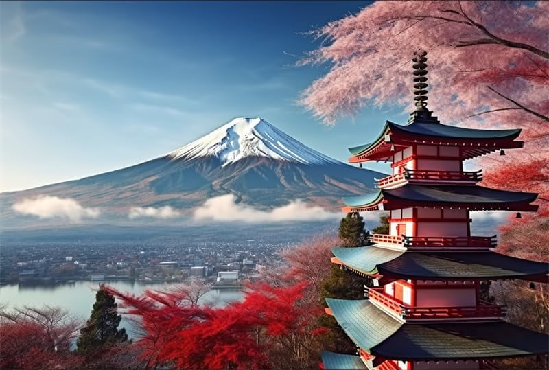 Jigsaw Puzzles 200 Pieces Cherry Blossoms Mount Japan Formation Wooden ...