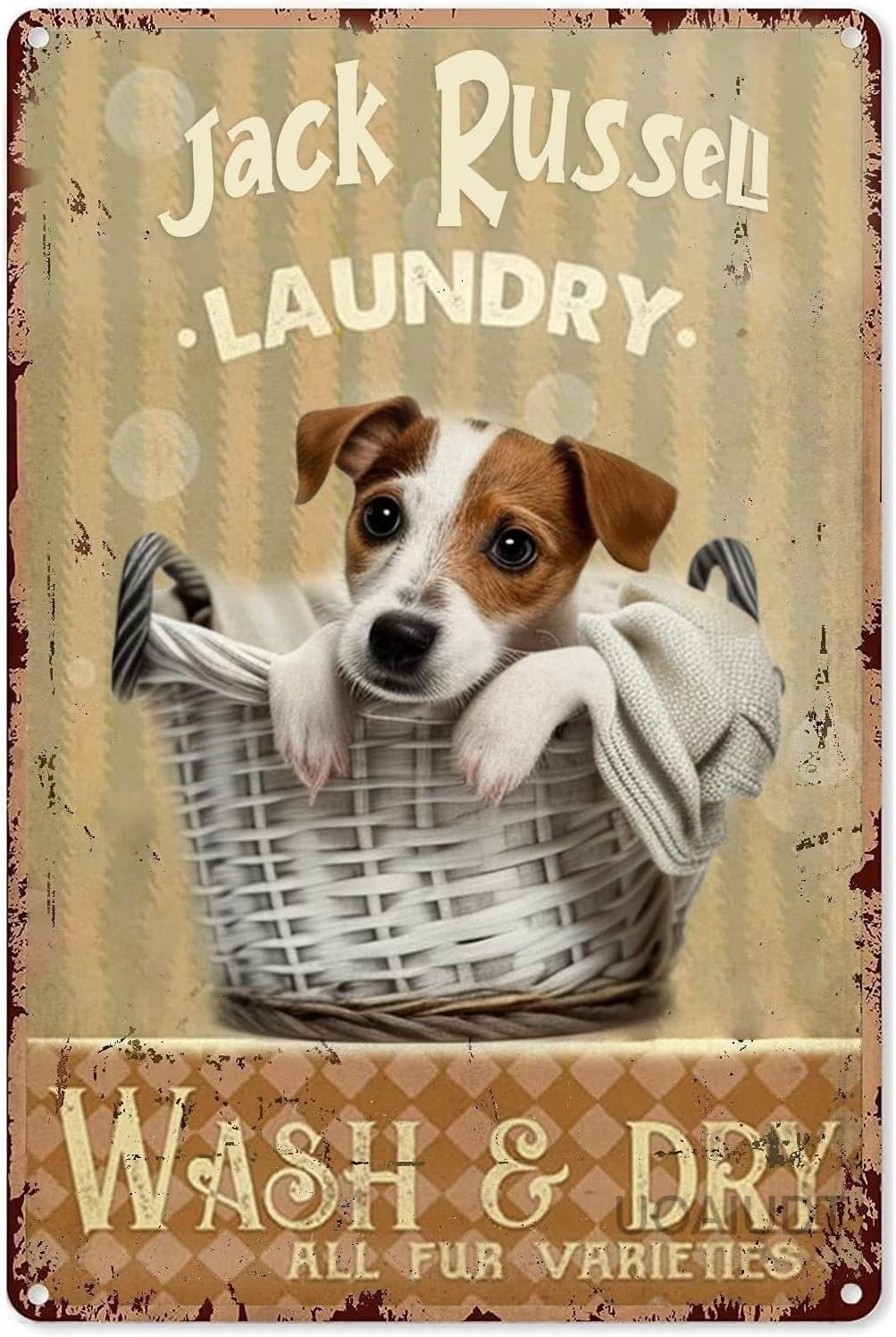 Jigsaw Puzzles 300 Piece For Adults - Jack Russell Laundry Wash & Dry ...