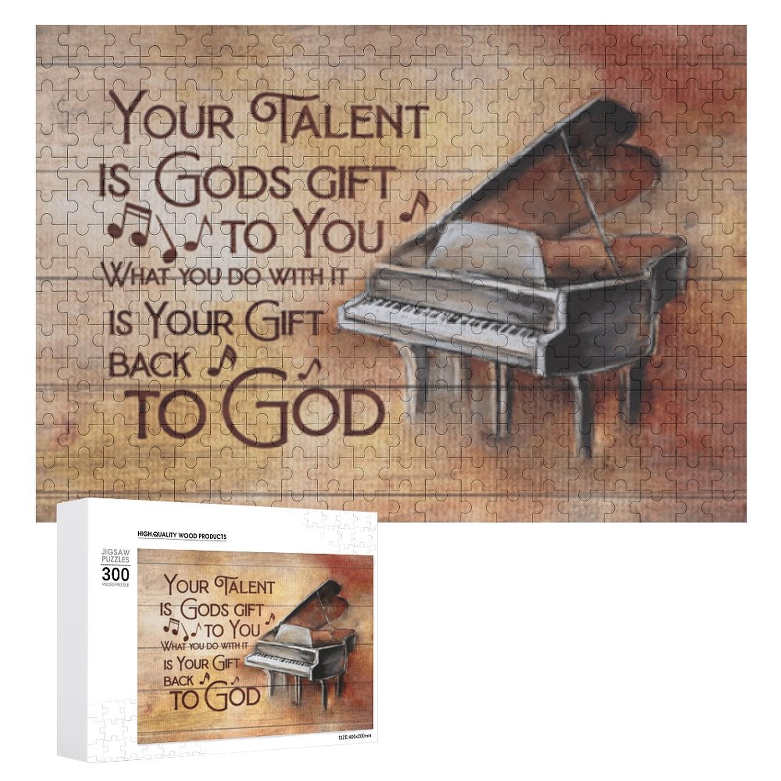 Jigsaw Puzzles 300 Pieces for Adults and Kids Your Talent Is Gods Gift ...