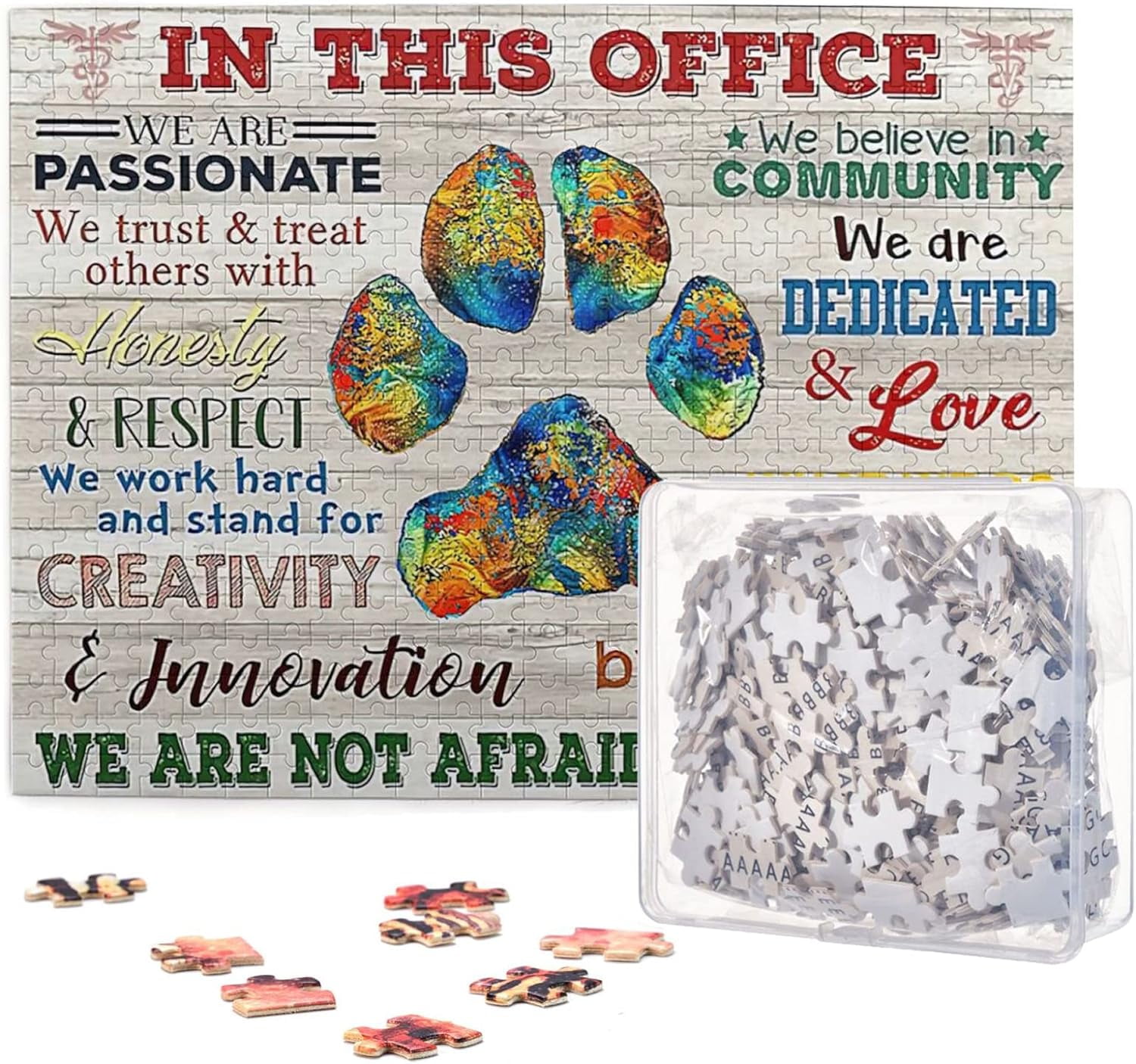 Jigsaw Puzzles 300 Pieces for Adults in This Office Retro Inspirational ...