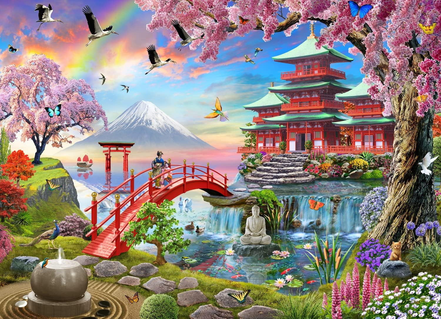 Jigsaw Puzzles 300 Pieces for Adults - Zen Garden - Wooden Puzzle Game ...