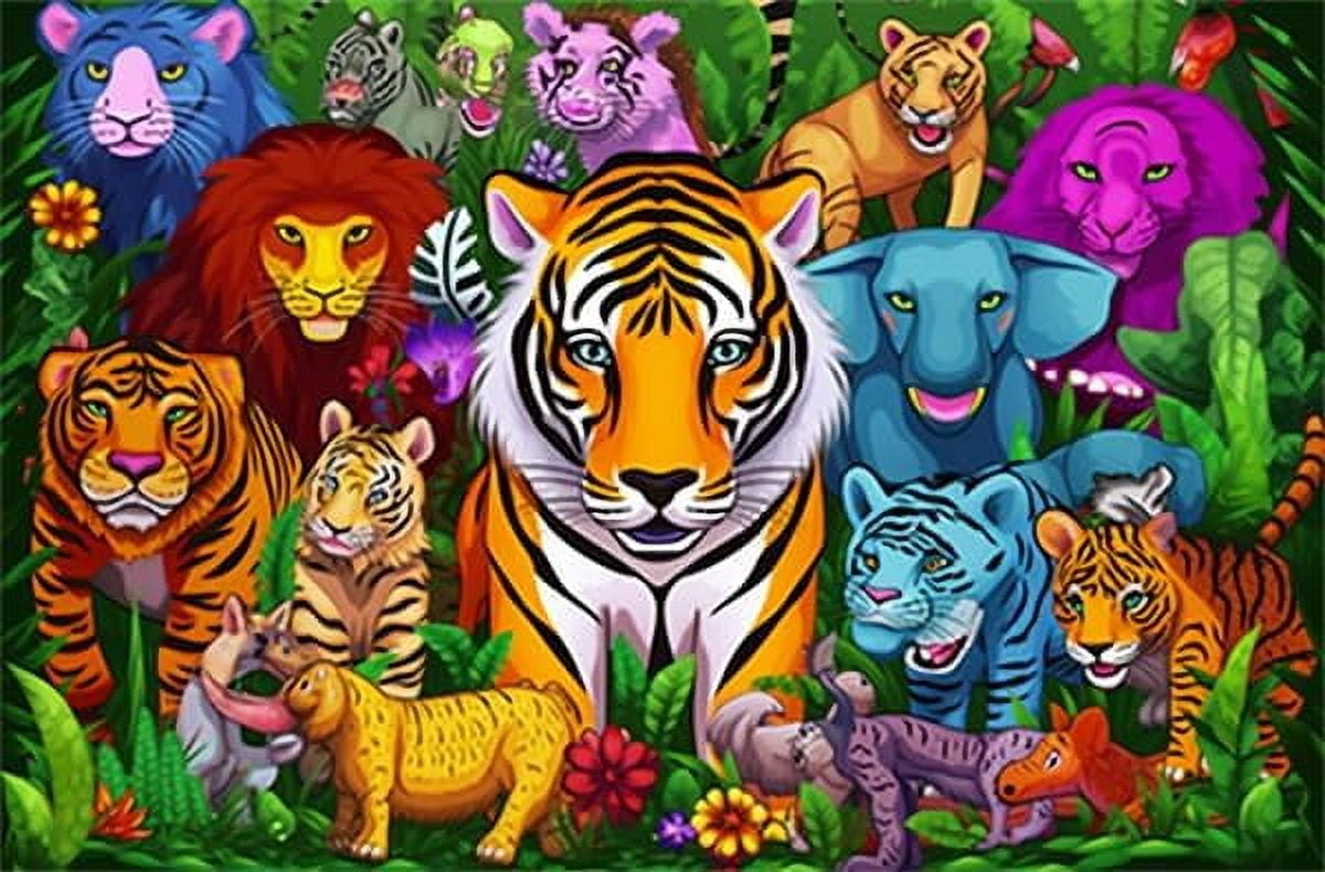 Jigsaw Puzzles 50 Pieces For Adults Animal World Animals Formation ...