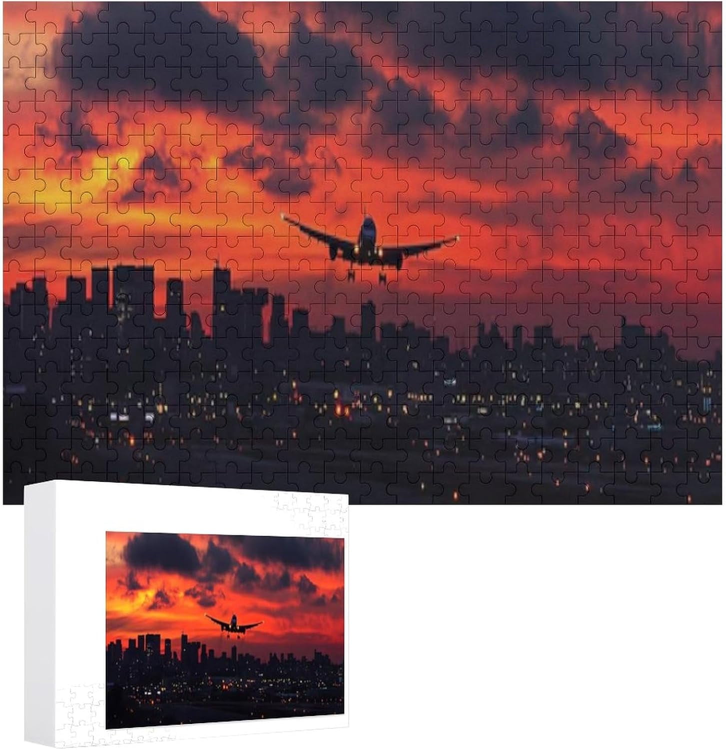 Jigsaw Puzzles 500 Pcs Puzzles for Kids Airplane Taking Off from The ...