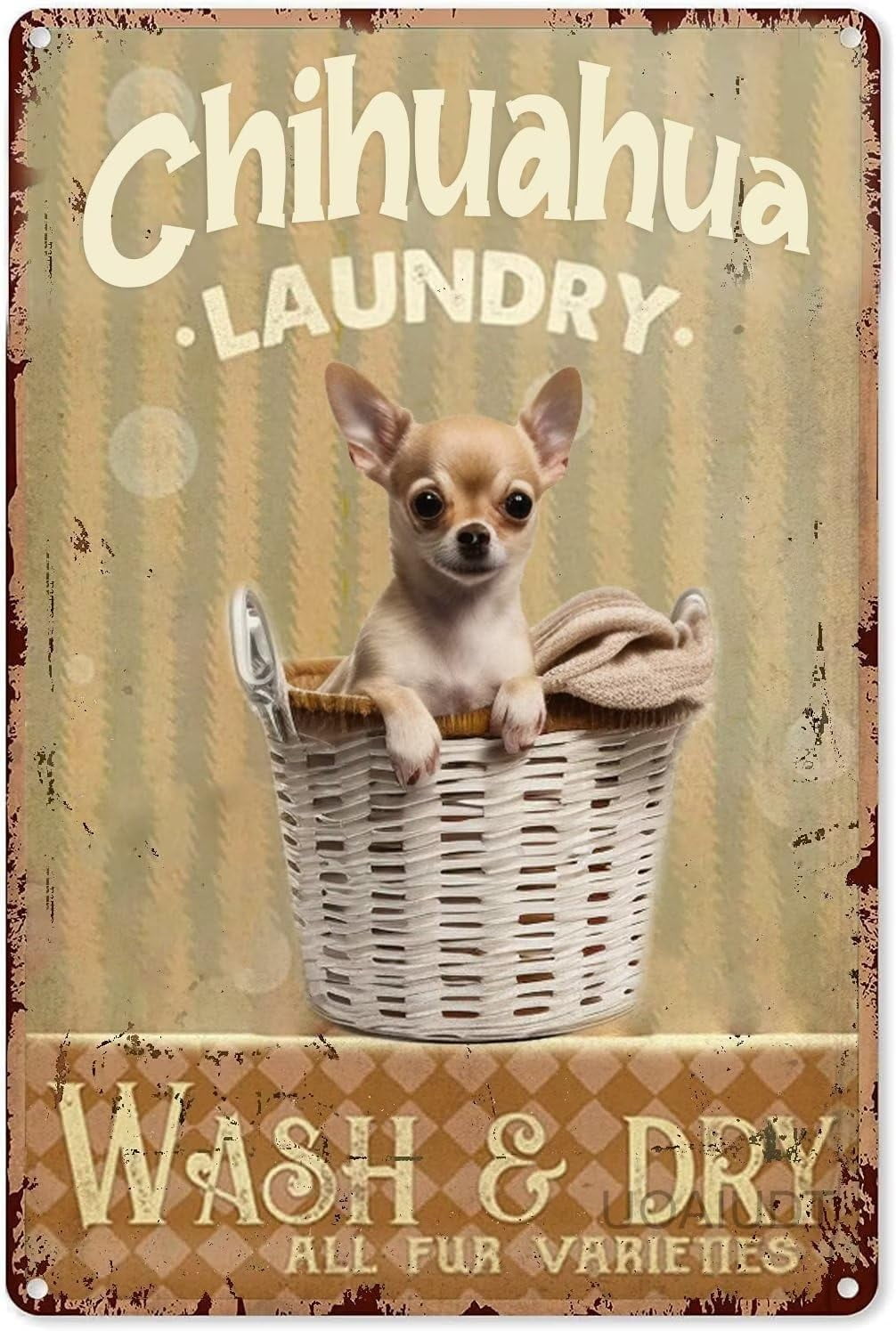 Jigsaw Puzzles 500 Piece For Adults - Chihuahua Laundry Wash & Dry All ...