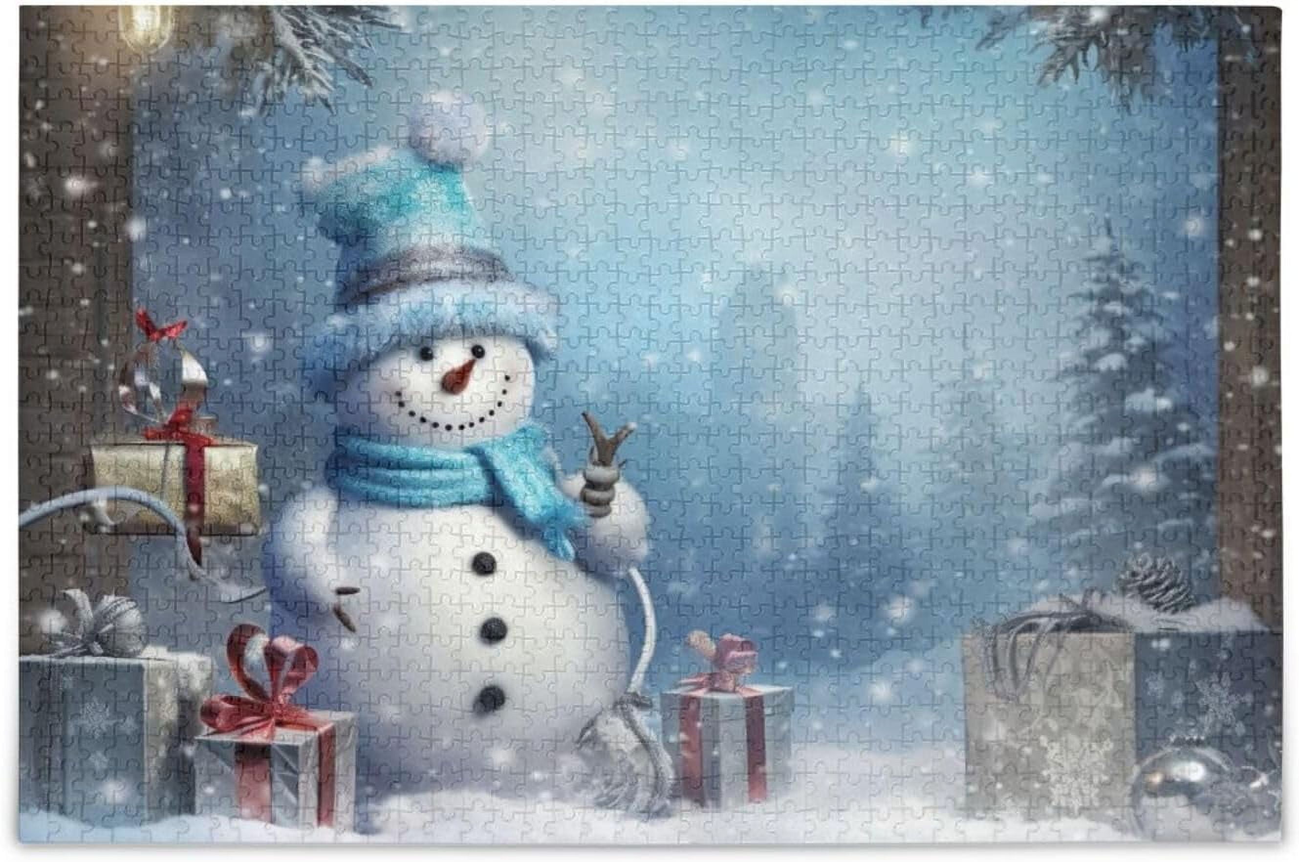 Jigsaw Puzzles 500 Pieces for Adults, Christmas Snowman Kid's Teens ...