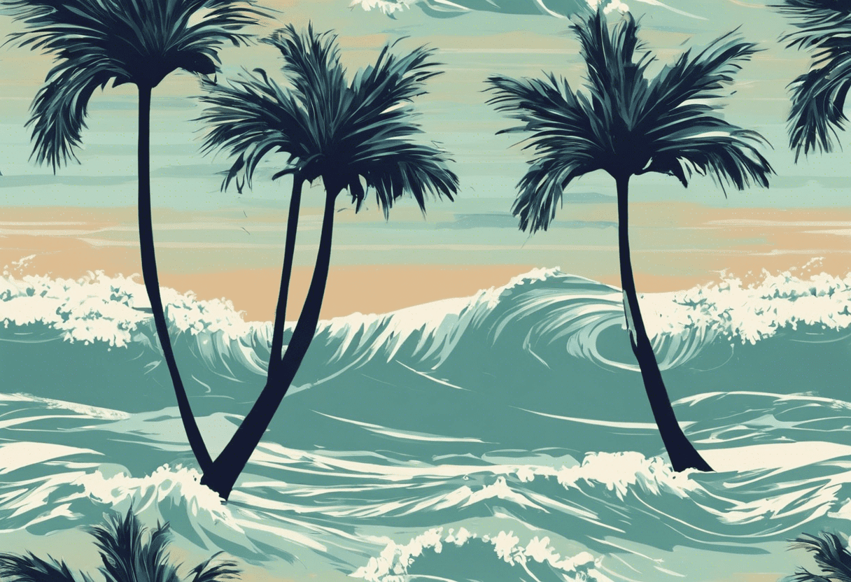 Jigsaw Puzzles 500 Pieces for Adults - Coastal Palm Trees & Ocean Waves ...