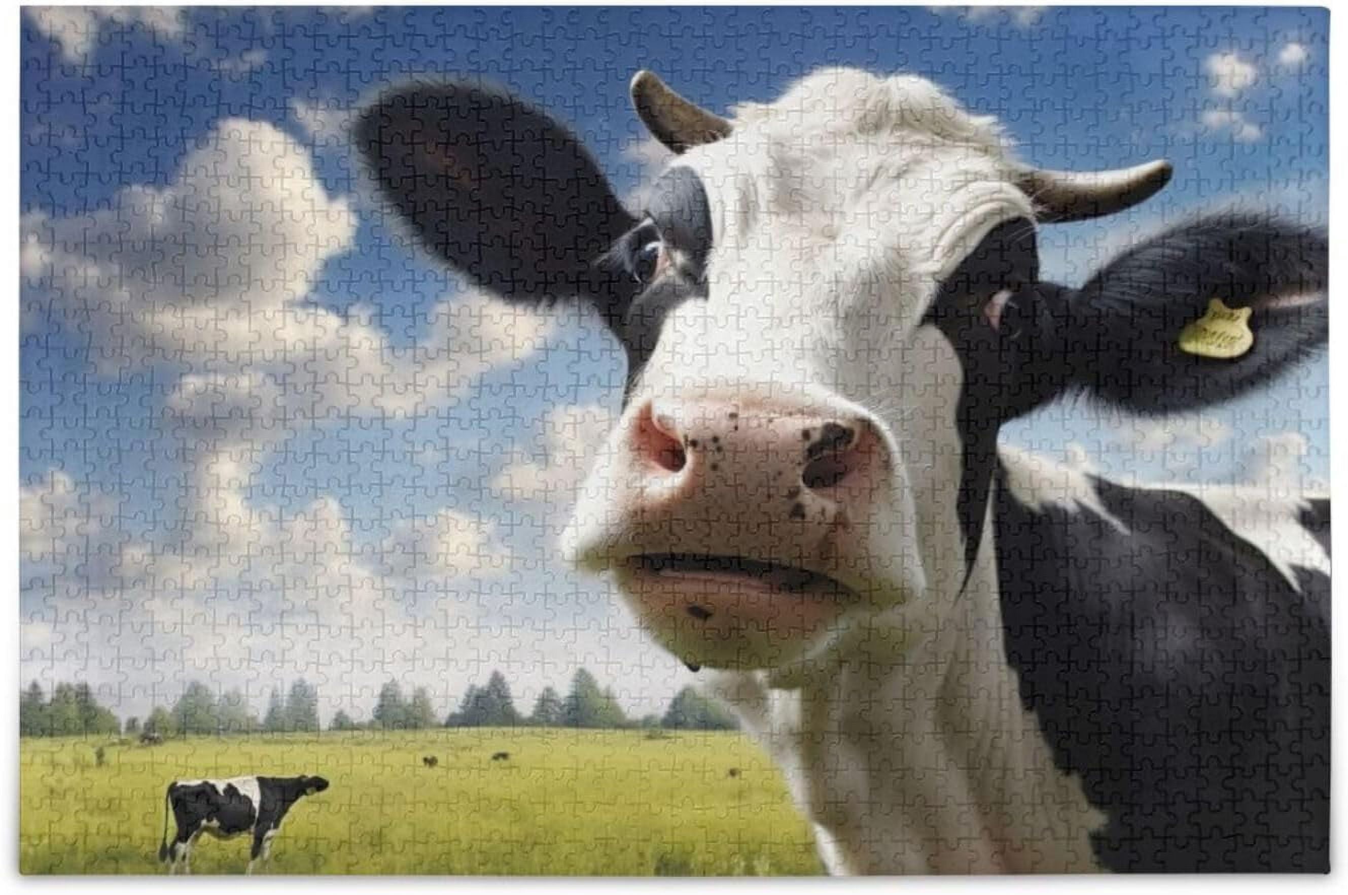 Jigsaw Puzzles 500 Pieces for Adults, Cow Kid's Teens Entertainment ...