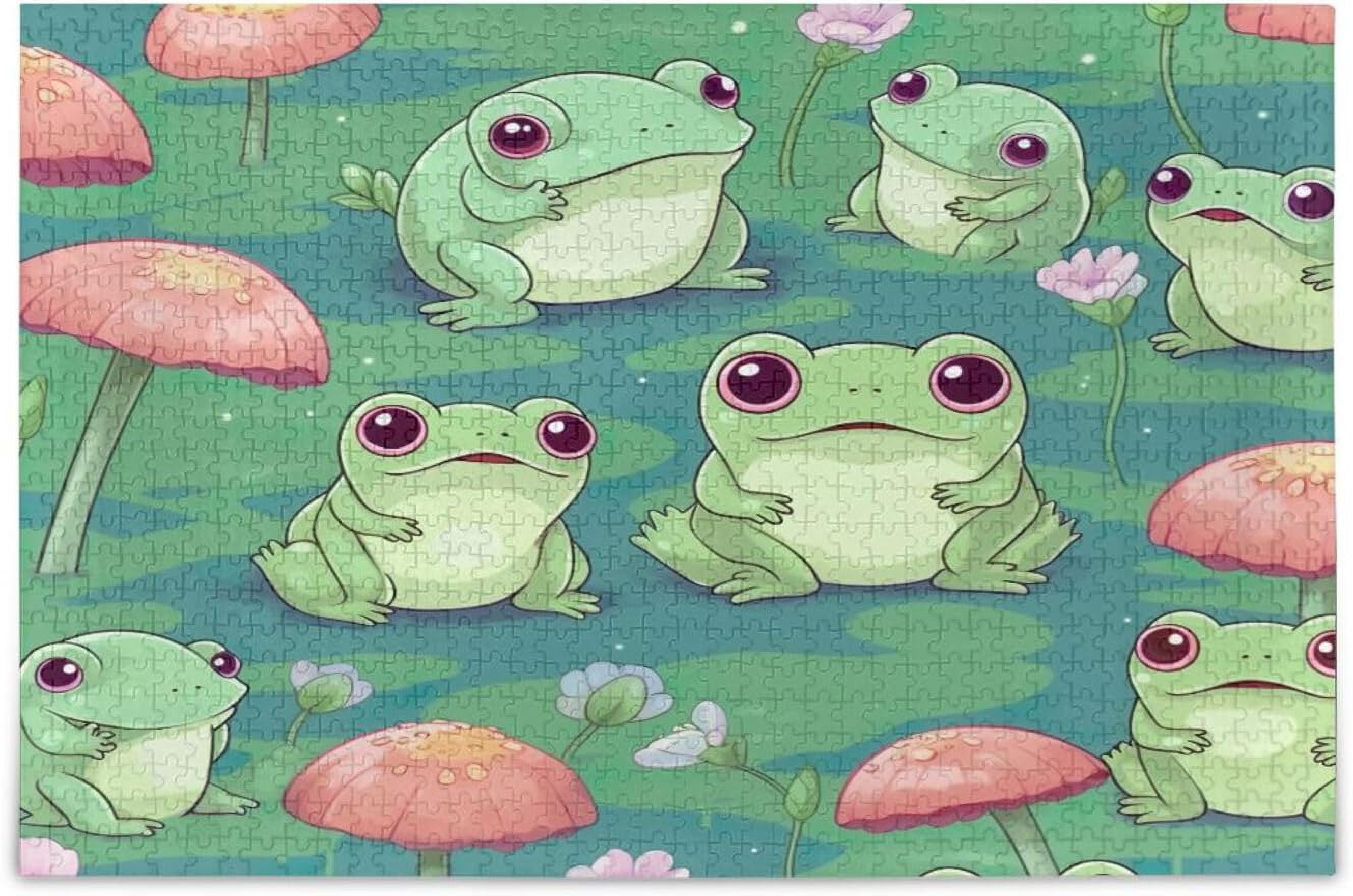 Jigsaw Puzzles 500 Pieces for Adults, Cute Frogs Kid's Teens ...