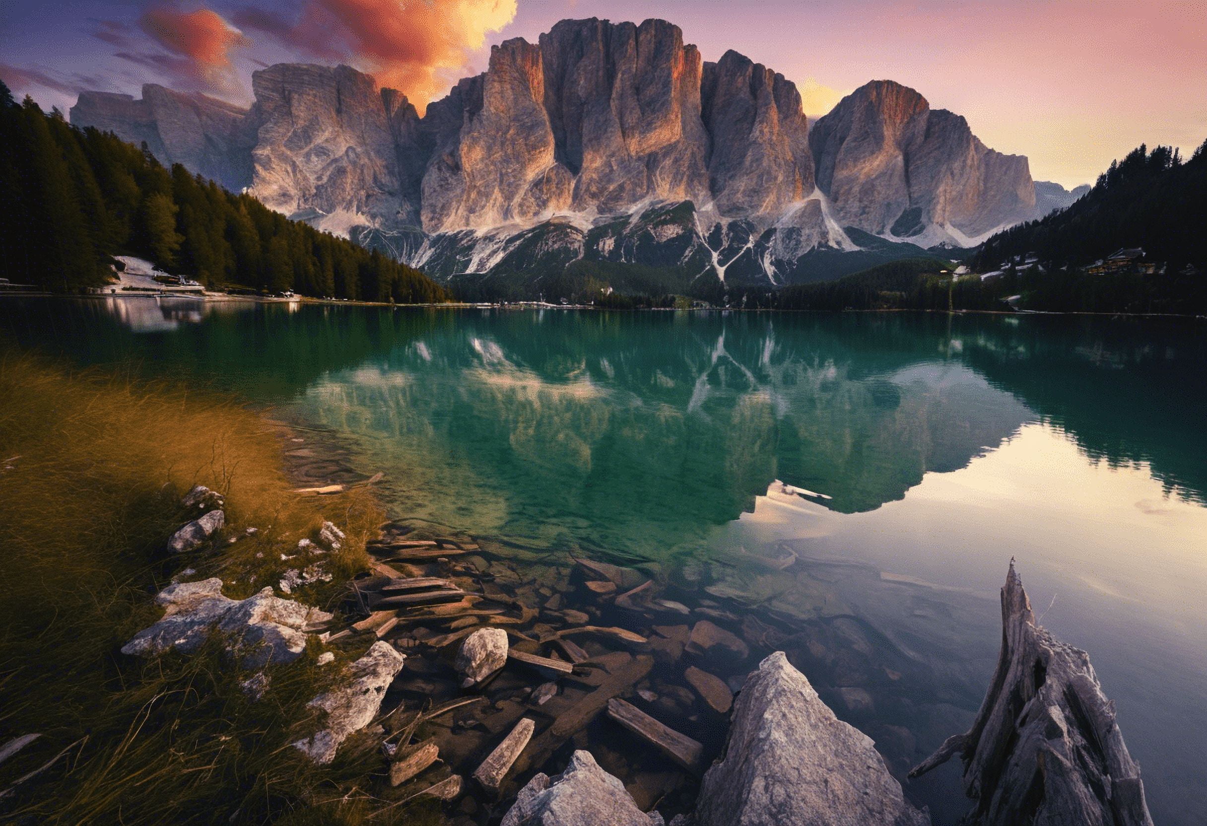 Jigsaw Puzzles 500 Pieces for Adults - Pragser Wildsee, Dolomites ...